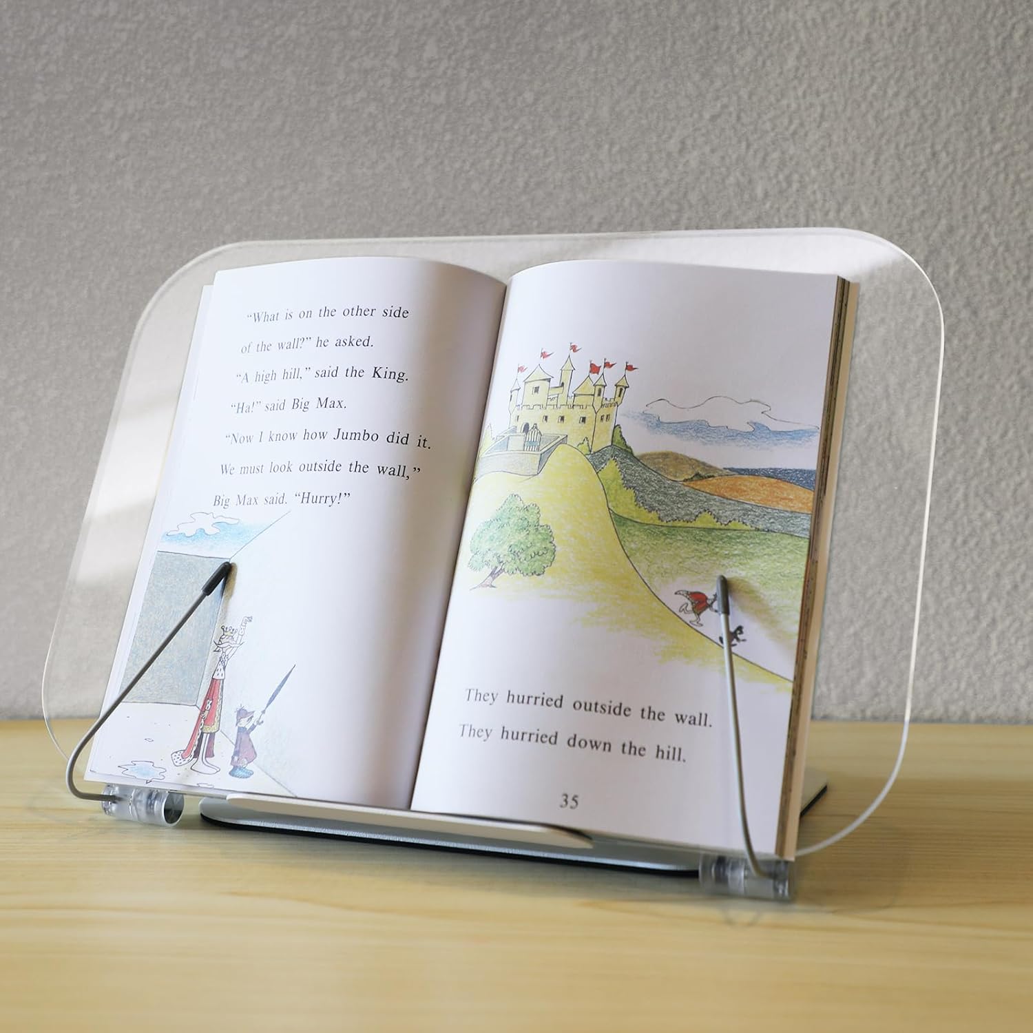 Clear Acrylic Book Stand for Reading, Adjustable Book Holder with 360 ...