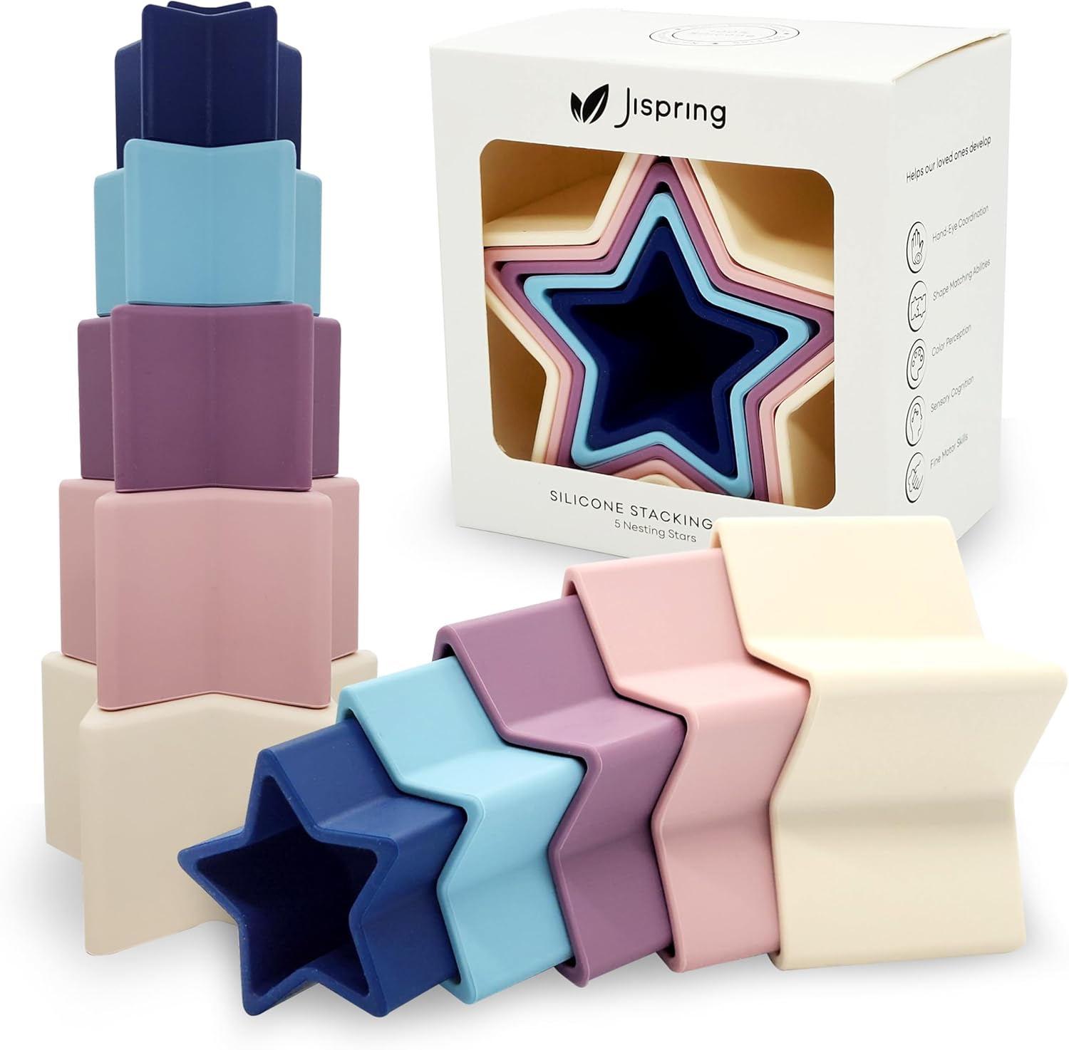 Amazon.com: Jispring Silicone Stacking & Nesting Toys, Games for People ...