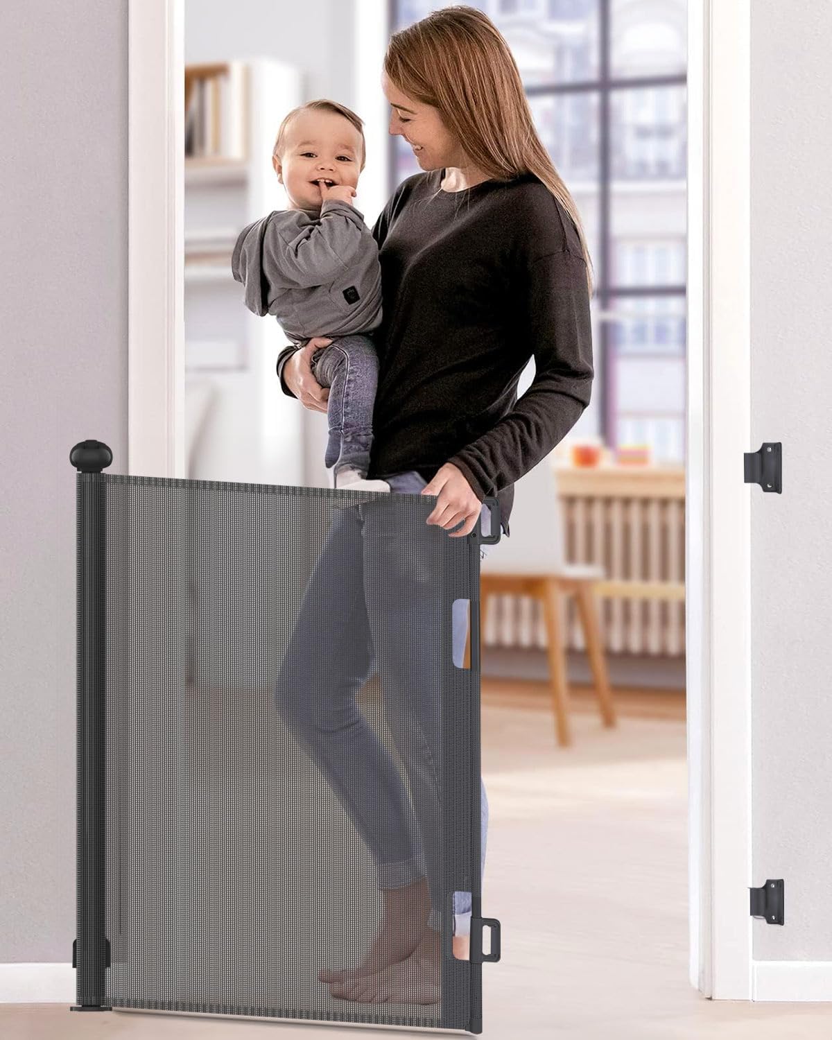 Omesiry 0-140 cm Retractable Safety Gate, Retractable Barrier for ...