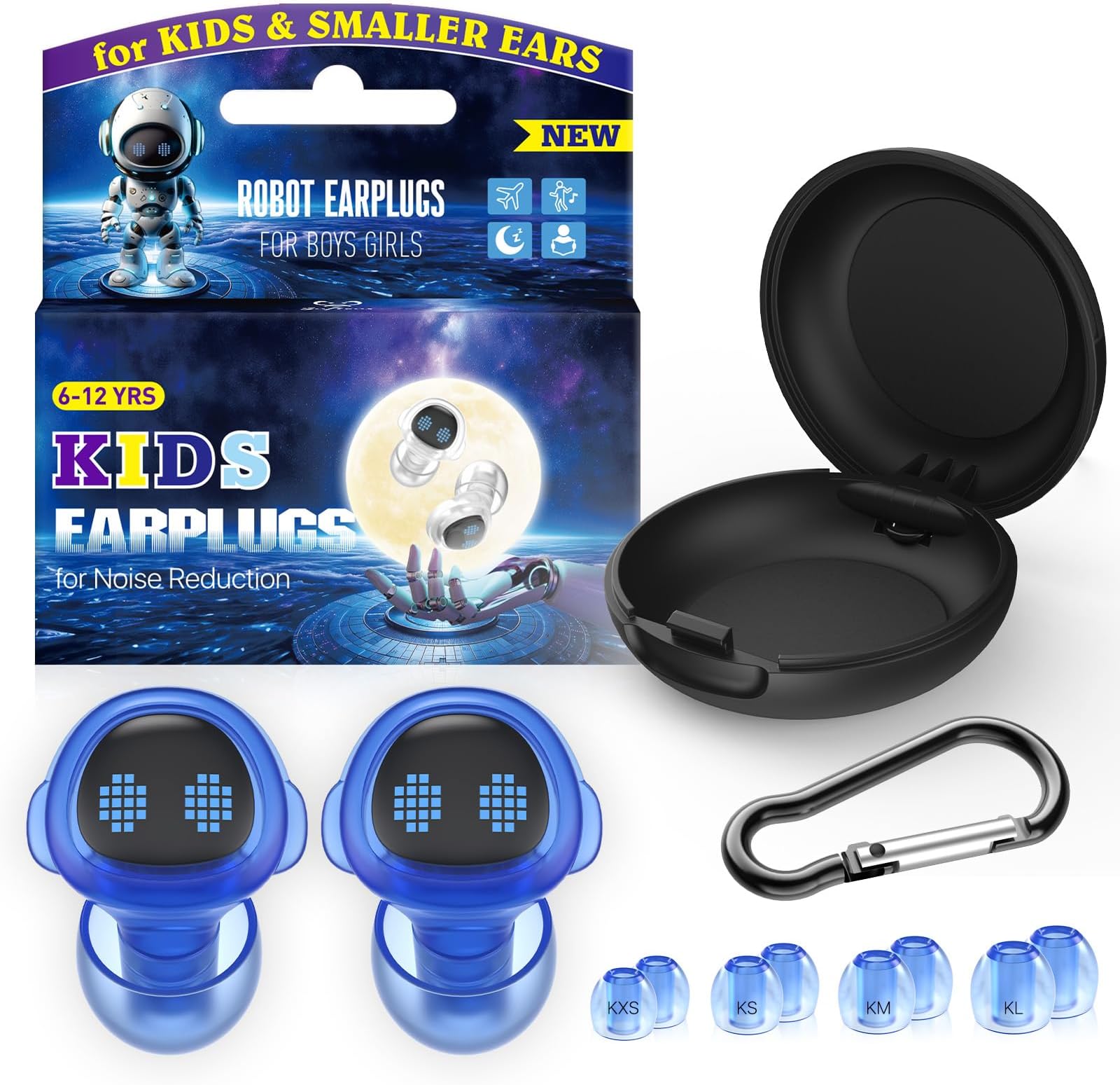 Amazon.com: Kids Ear Plugs(6-12yrs), 2 Pairs Reusable Noise Relief ...