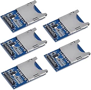 Oiyagai 5Pcs SD Card Module Slot Socket Reader Reading Writing Sensor Shield Module for Arduino ...