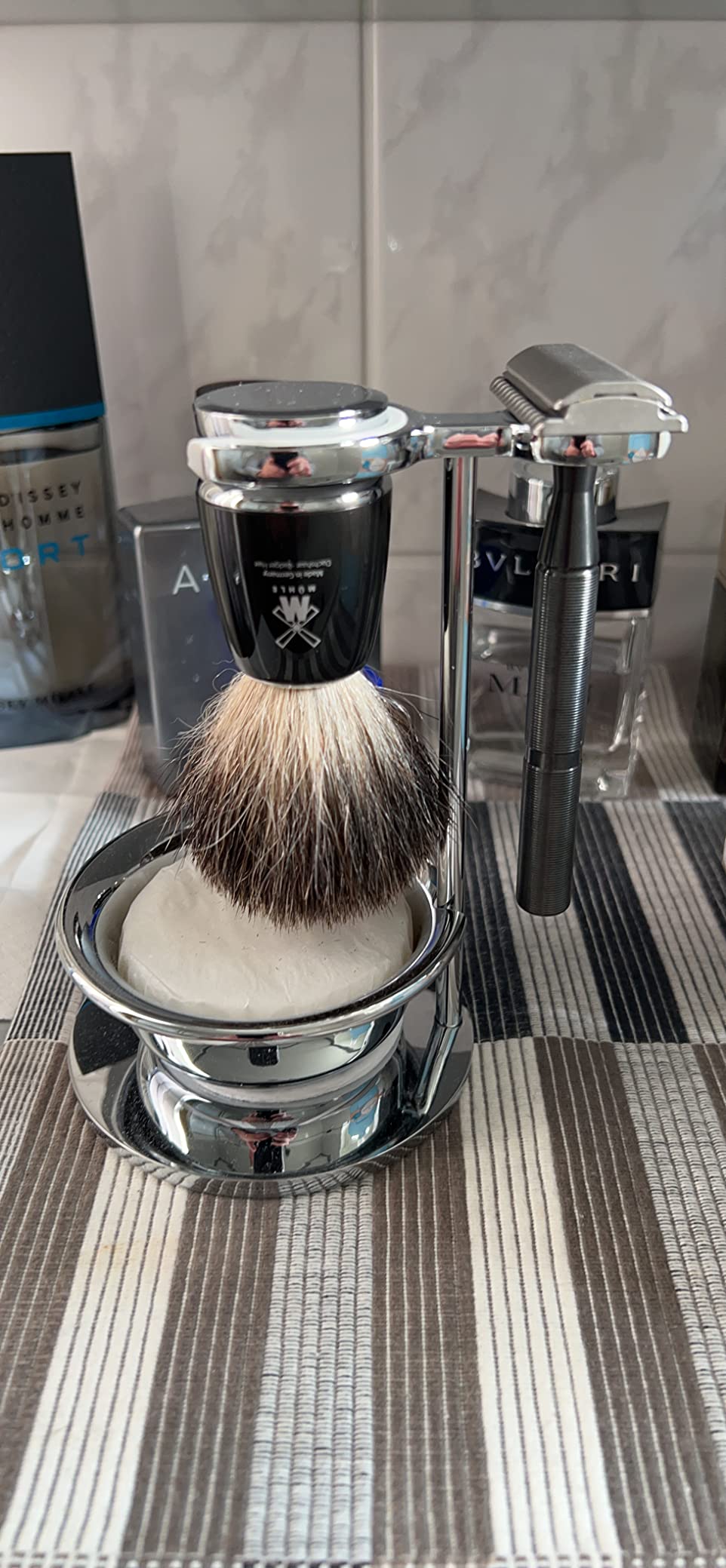 MÜHLE Rasiererset - Ständer mit Schale - Halter für Rasierer und Pinsel ...