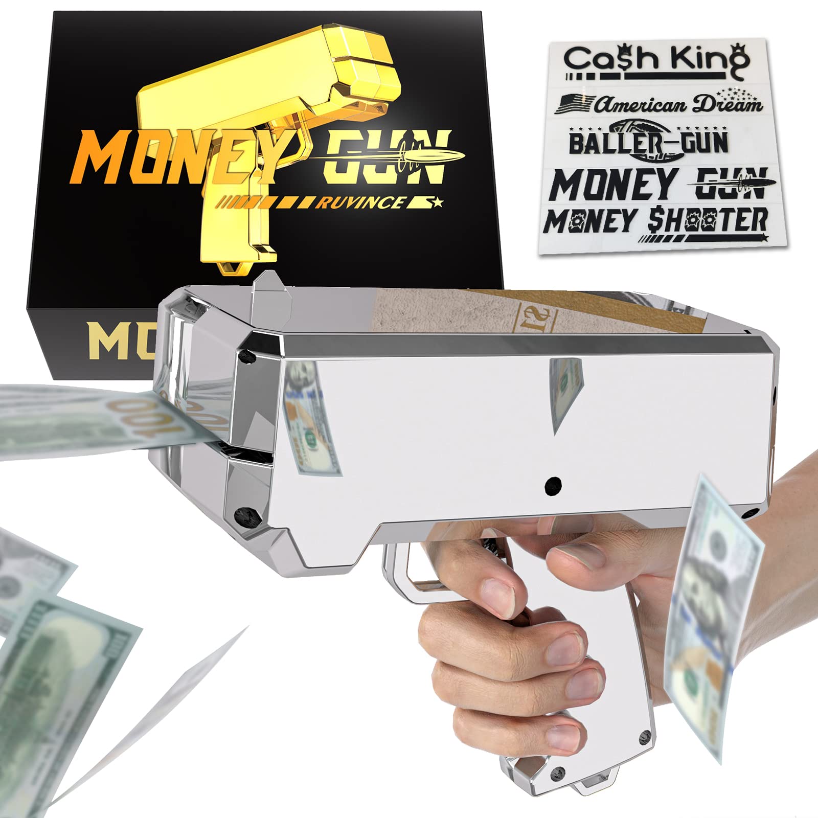 RUVINCE Money Gun Shooter Money Gun for Movies That Look Real, Prop Gun ...