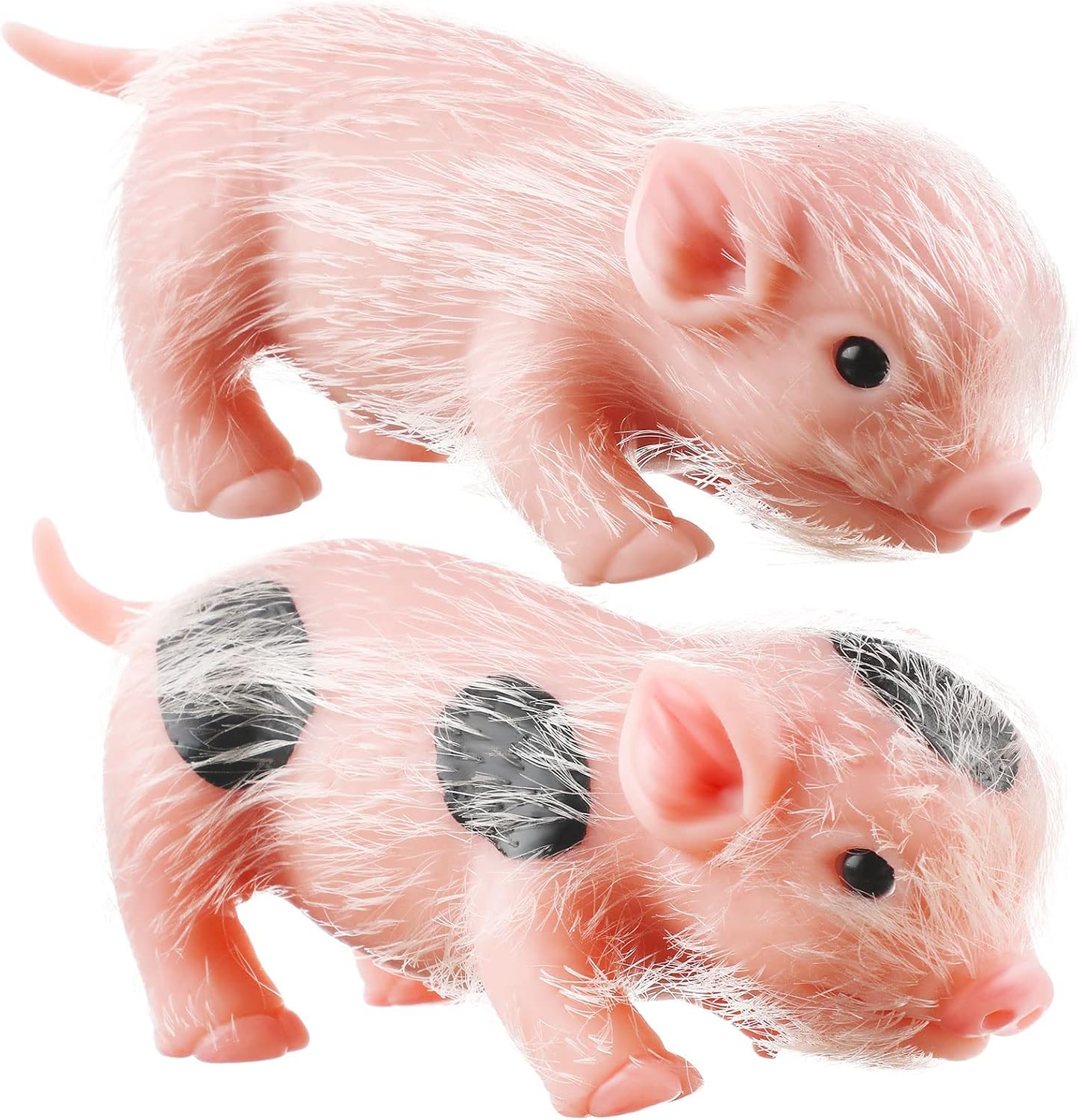 Amazon.com: 2 Pcs 5" Lifelike Silicone Mini Pig Dolls - Soft & Stylish ...