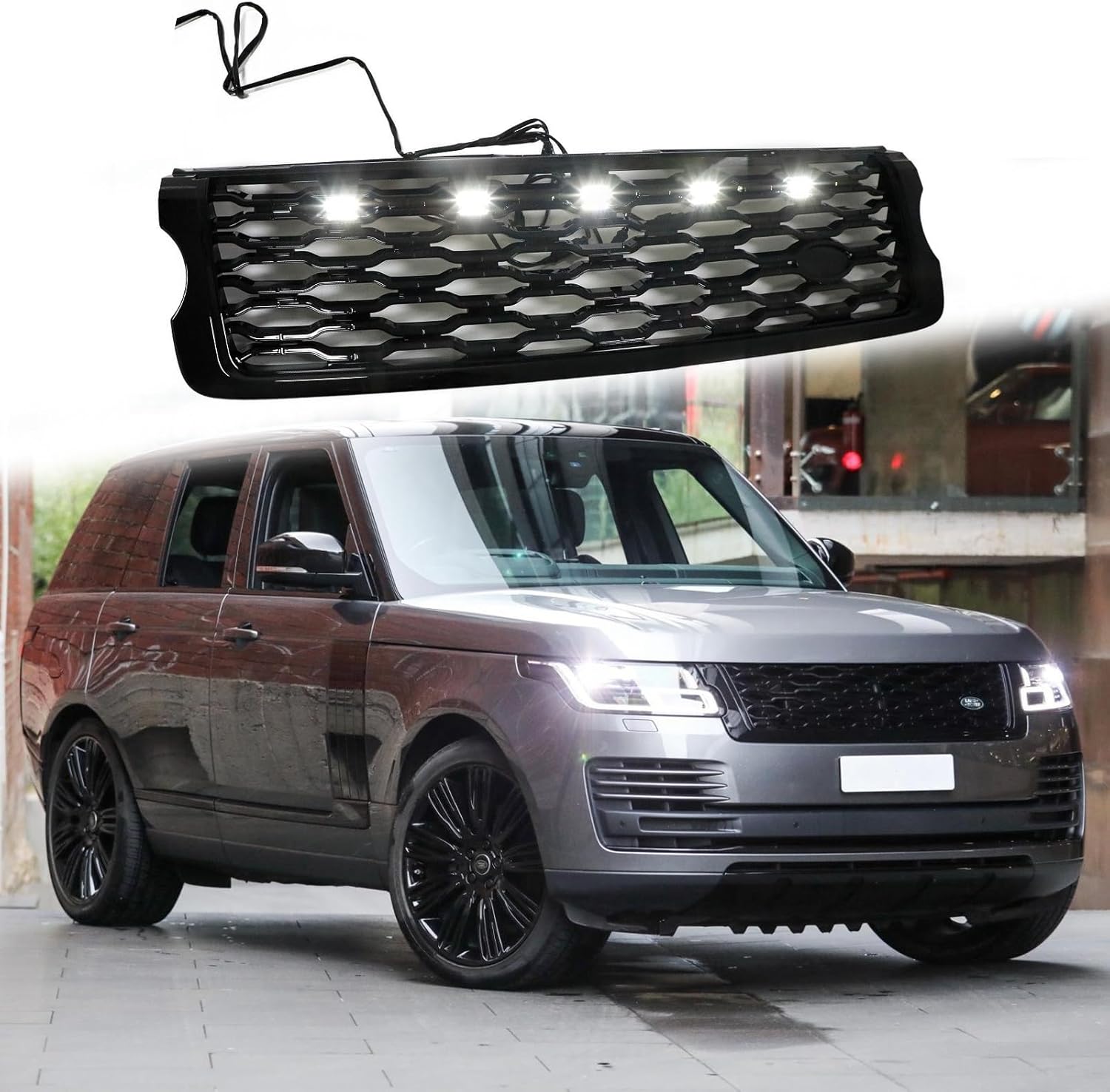 Amazon.com: BUFEETERS Front Bumper Upper Grille w/LED Fit For 2013 2014 ...