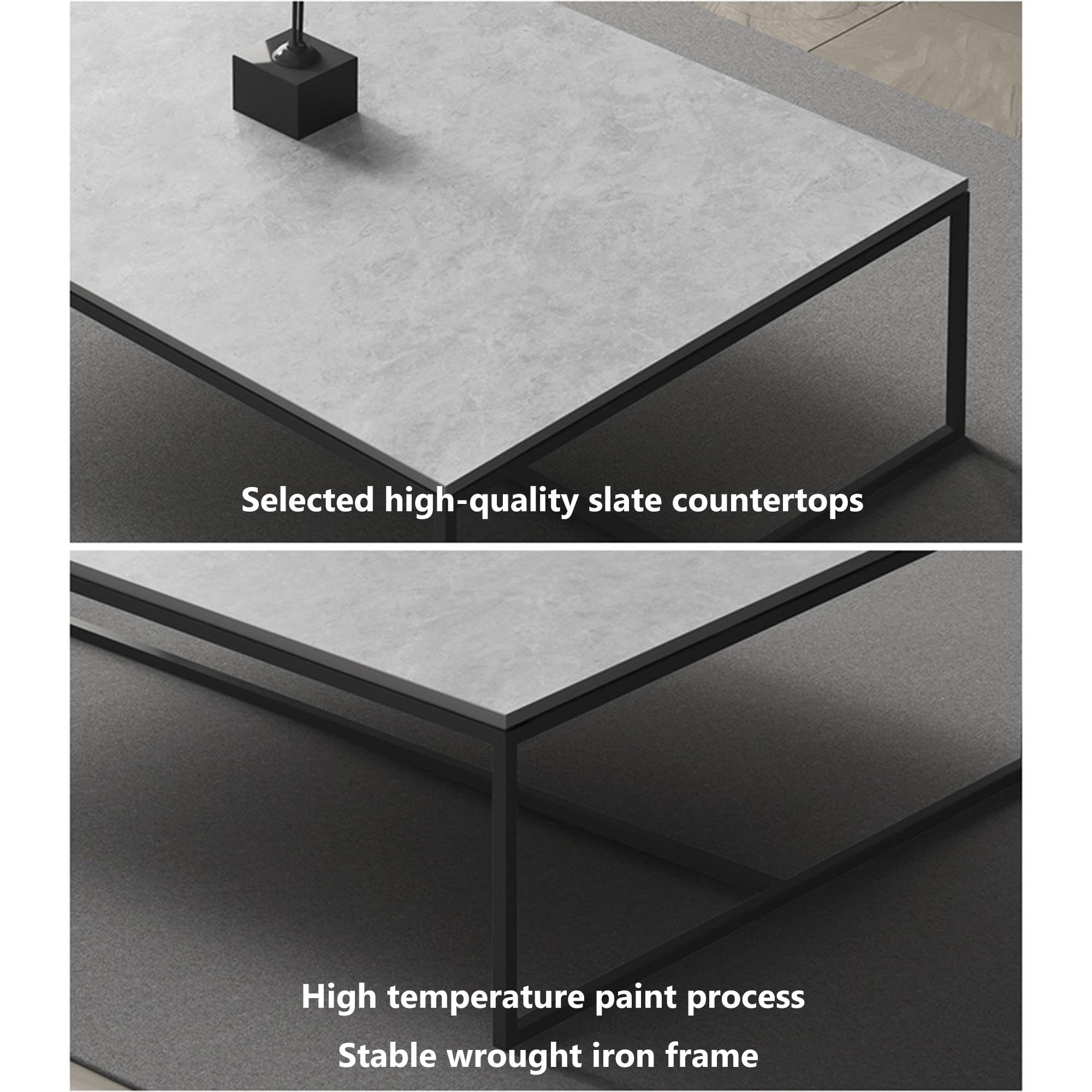 Living Room Tables Metal Slate