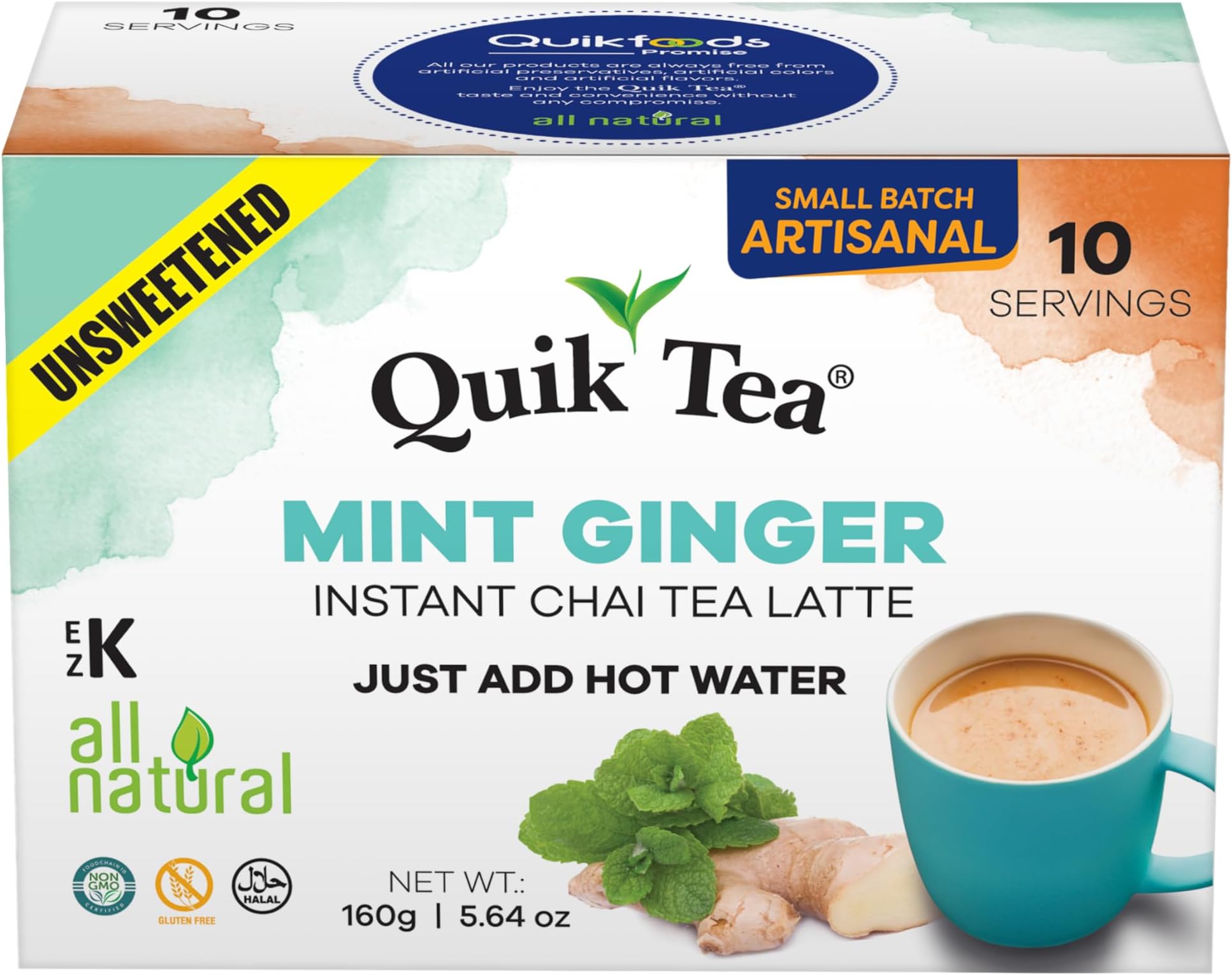 Amazon.com : QuikTea Tea Latte, Ginger Chai, 8.5 Ounce (Pack of 4 ...