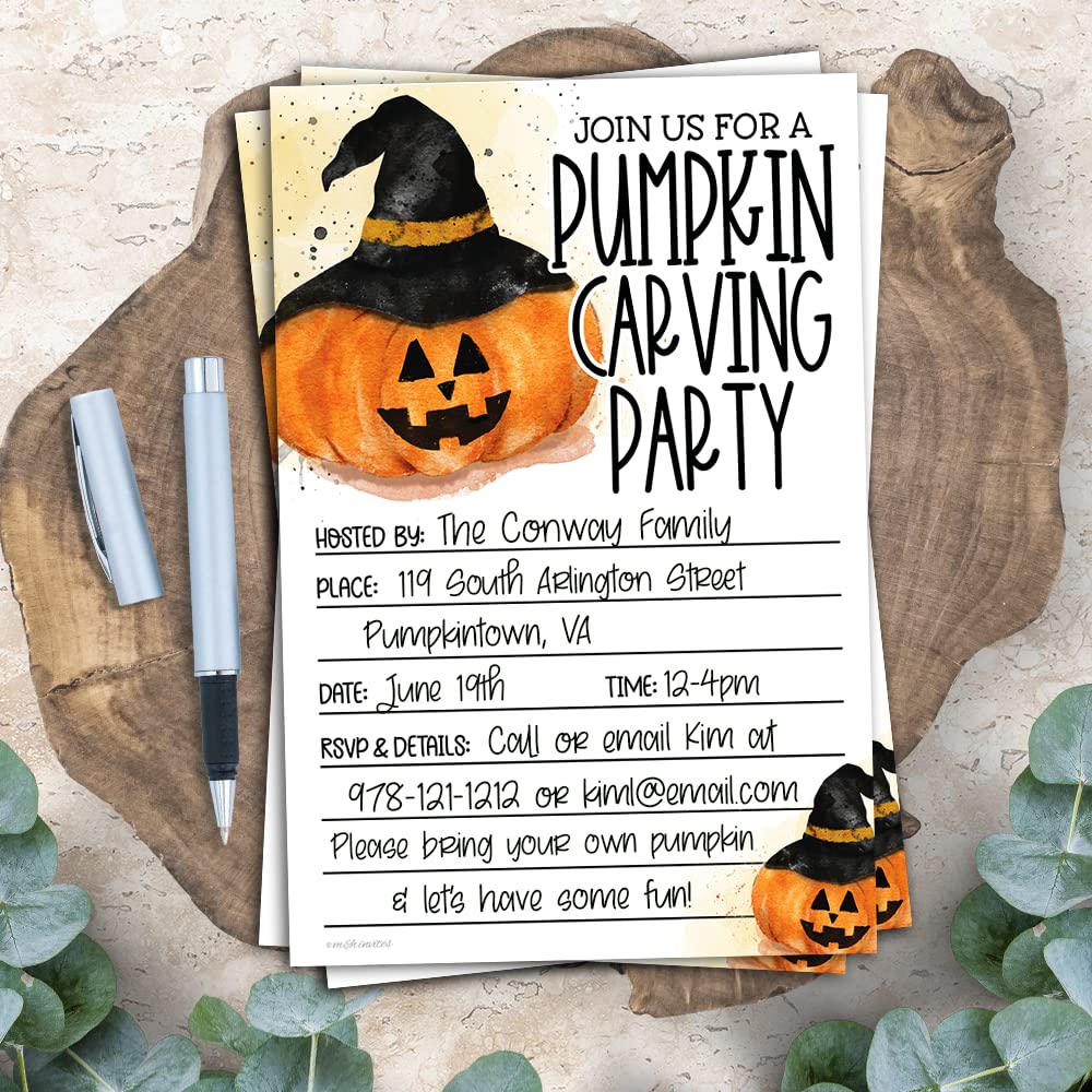 Pumpkin Party Invitation Wording Halloween Party Invitation Card Or