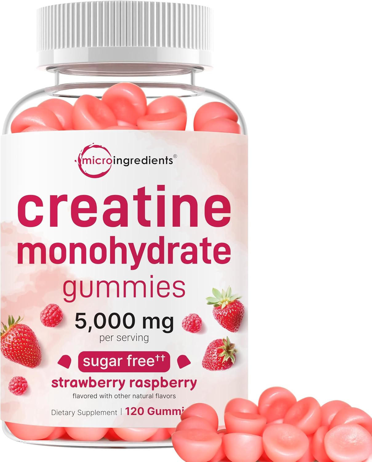 Amazon.com: Creatine Monohydrate Gummies 5,000mg Per Serving, 120 Count ...