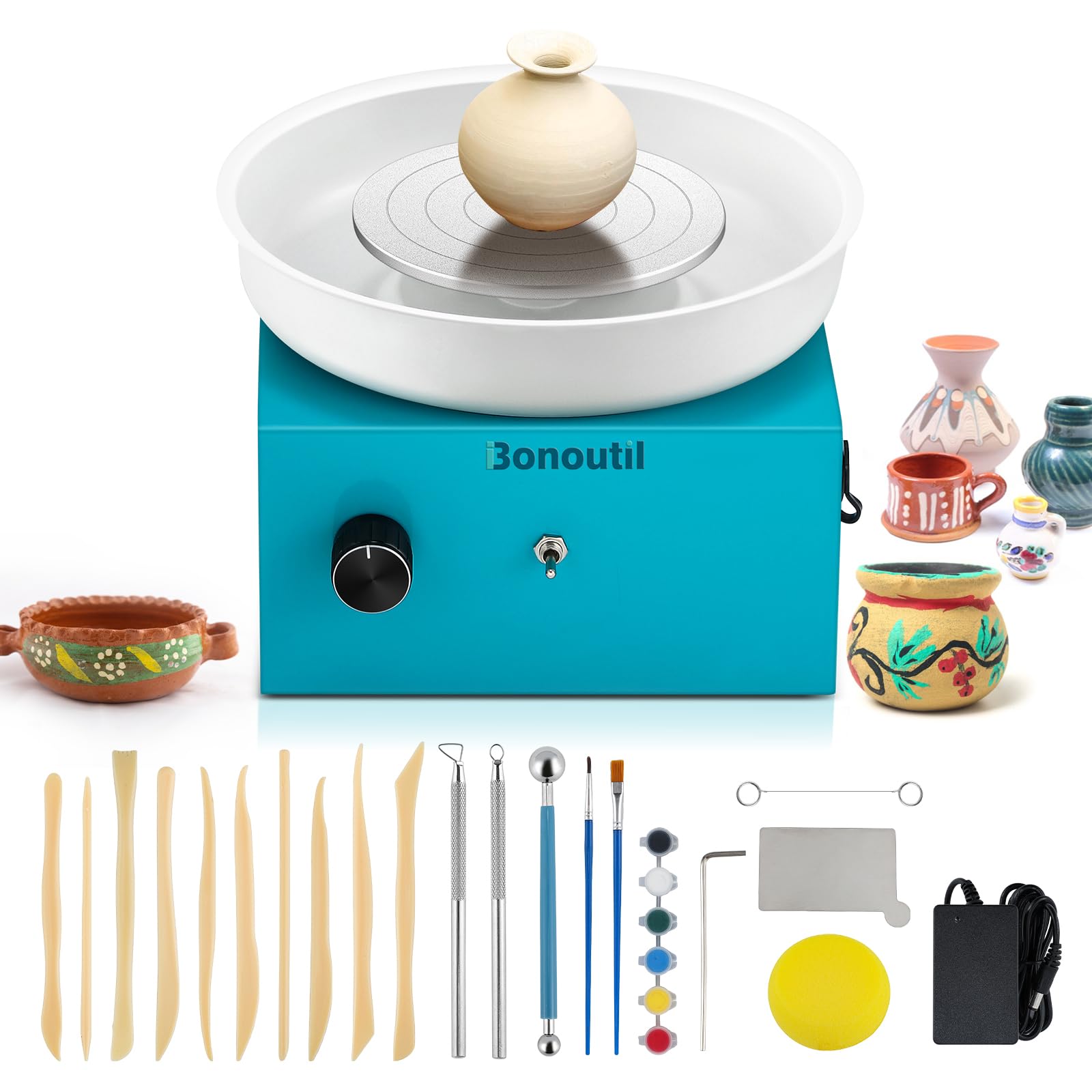 Snapklik.com : Mini Pottery Wheel-18 PCS DIY Kits 4