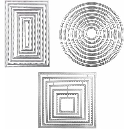 Amazon.com : 3 Different Shapes of Cutting Dies Stencil Metal Template ...