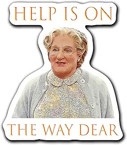 Amazon.com: Mrs Doubtfire Help is On The Way Dear Retro Movie Custom ...