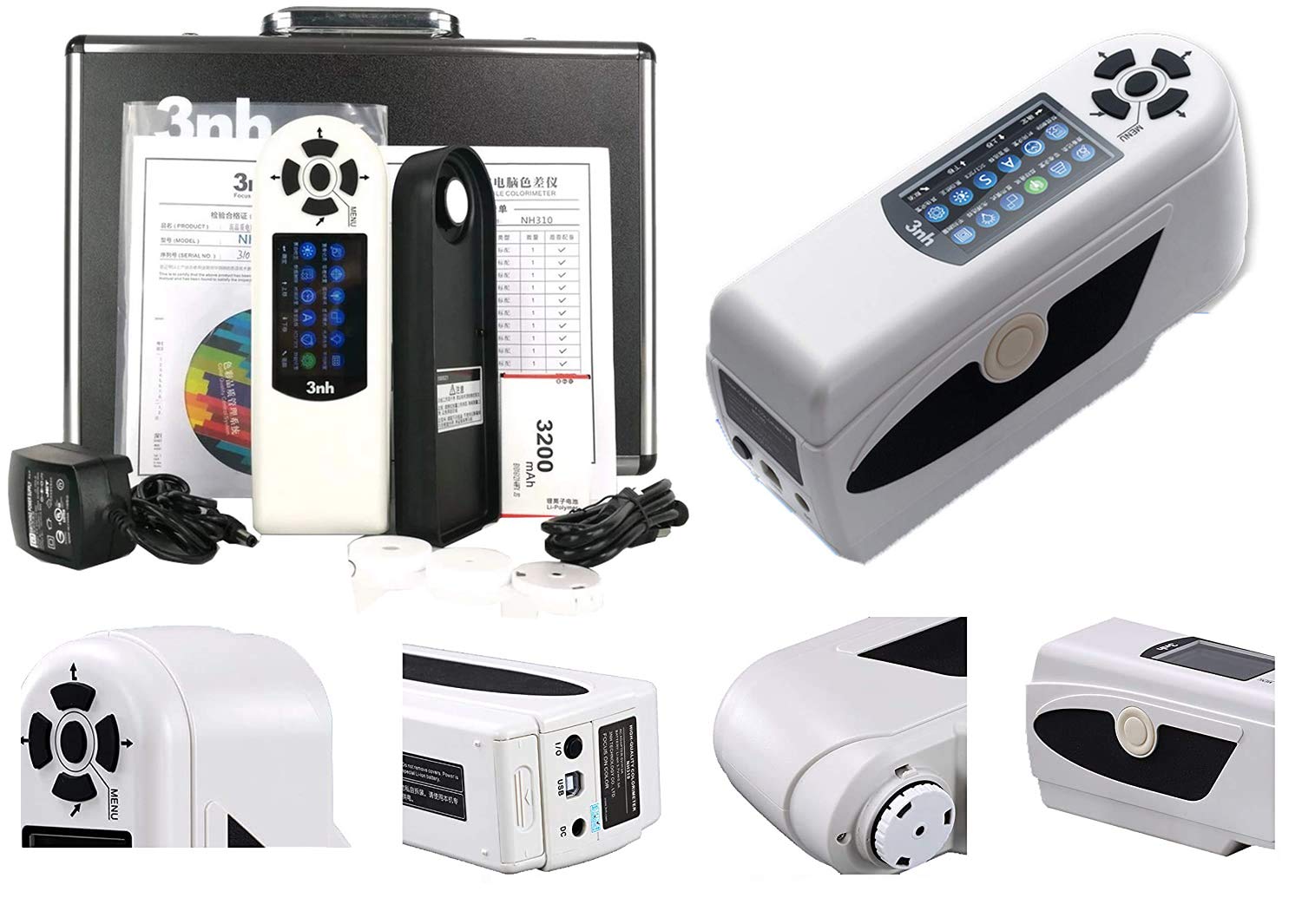 Color Analyzer Colorimeter Testing Tools with 8°/d Illumination Mode Φ8 ...