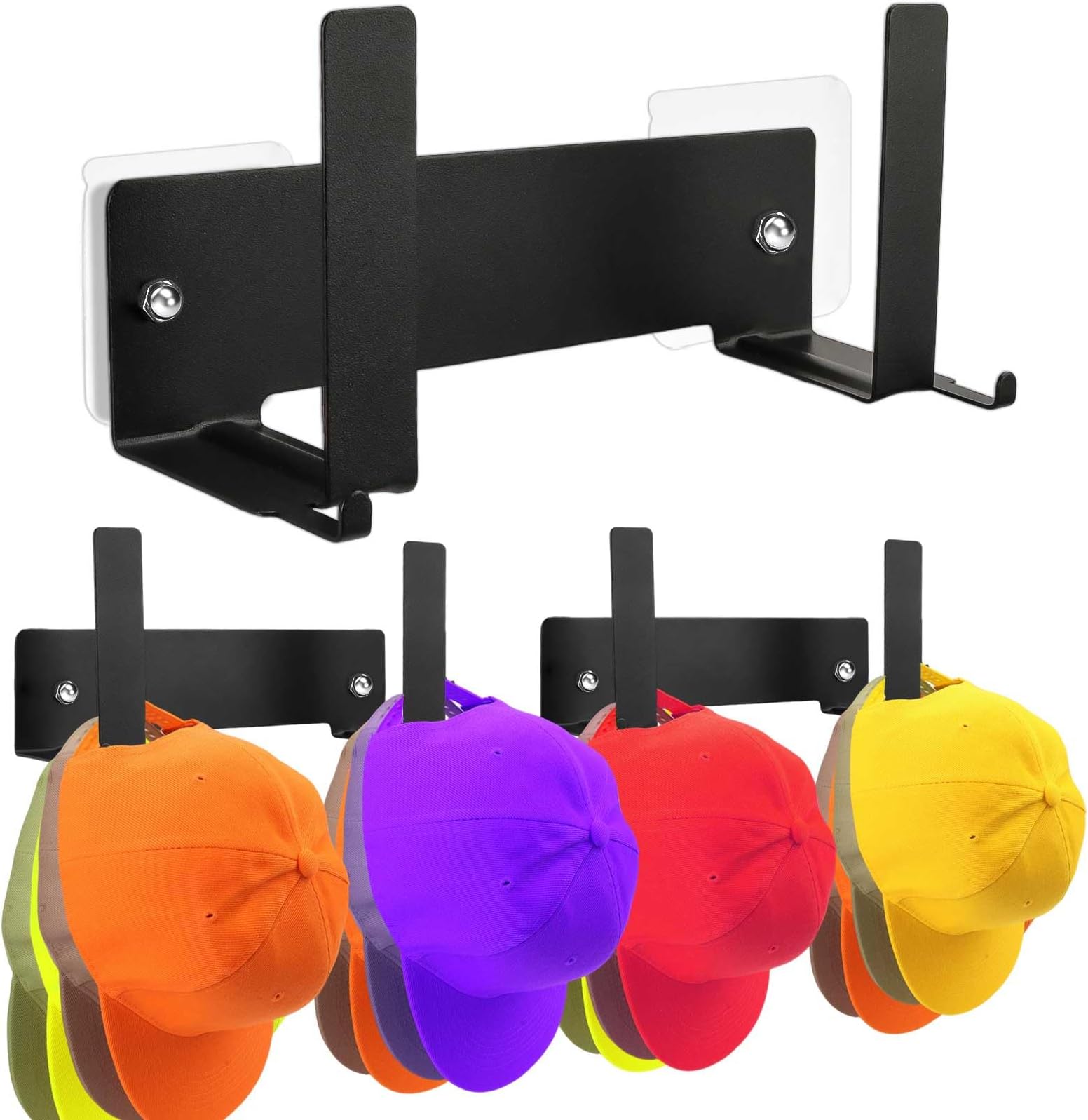 Amazon.com: 2 Pack Hat Organizer for Baseball Cap, Stainless Hat Rack ...