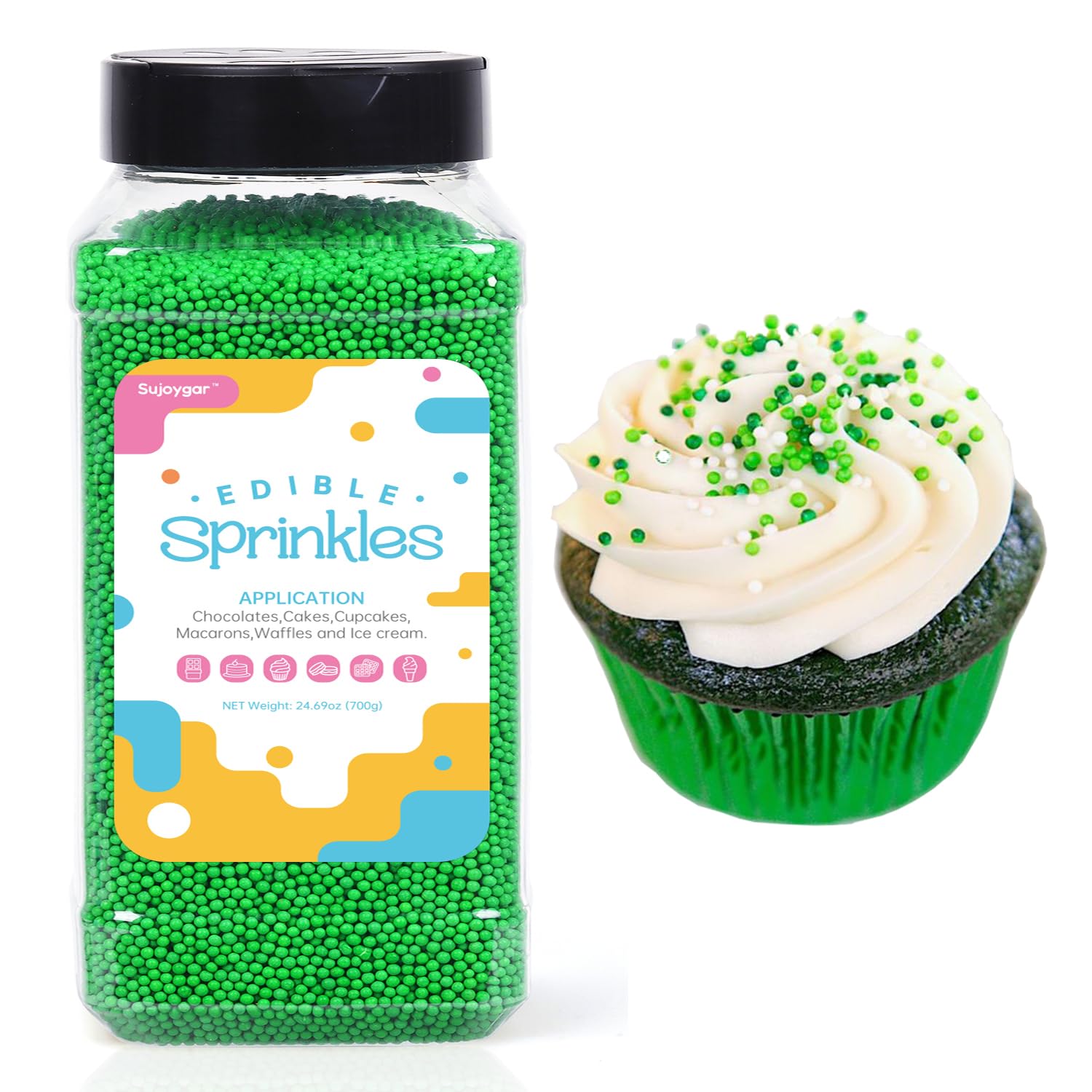 Amazon.com: Easter Green Nonpareils Sprinkles, Sprinkles for Cake ...