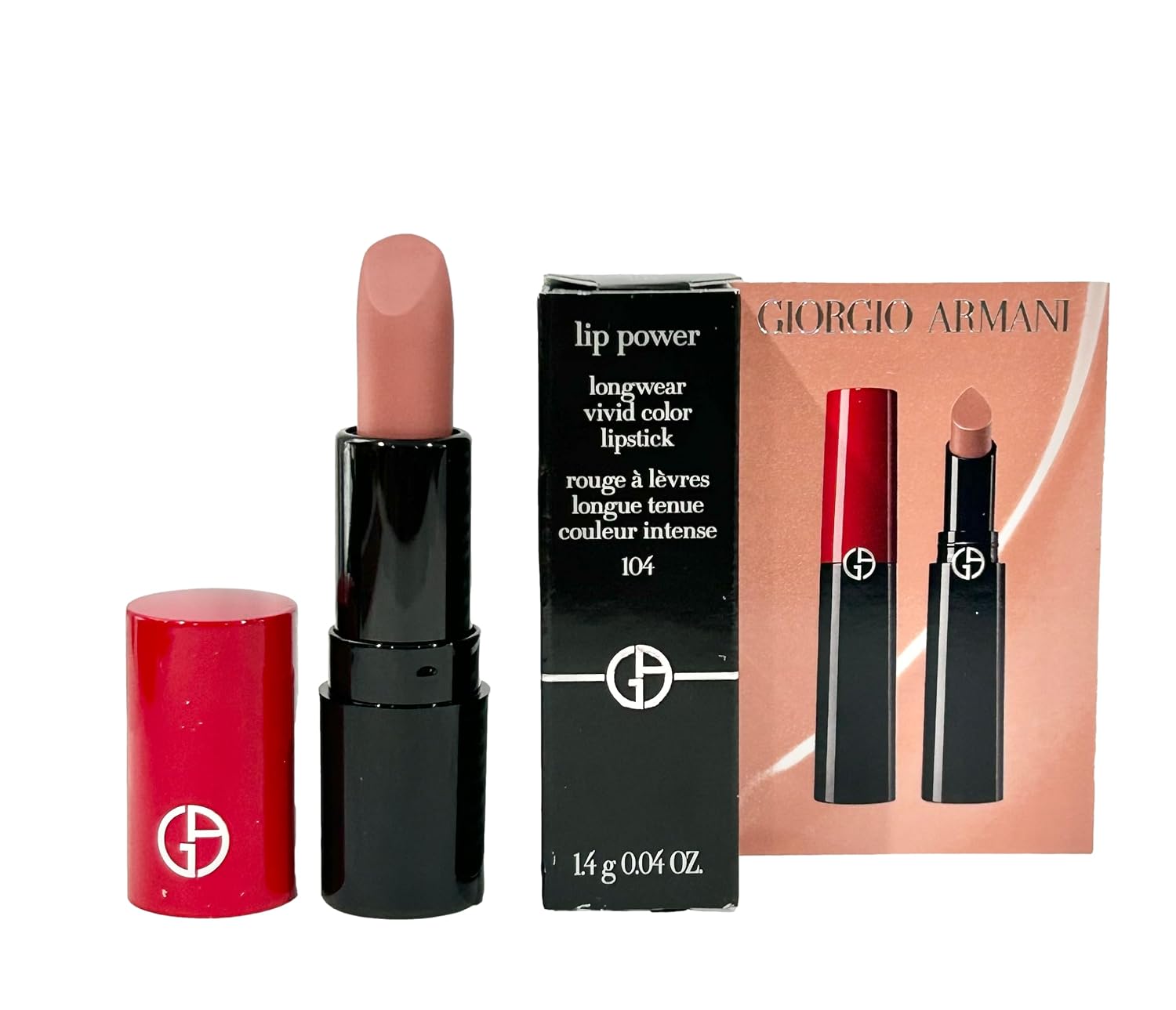 Giorgio Armani Lip Power Longwear Vivid Color Lipstick - 104 Selfless ...