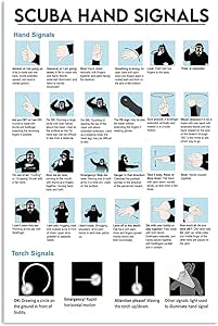 Amazon.com: ESETASOT Scuba Hand Signals Metal Tin Signs Scuba Diver ...