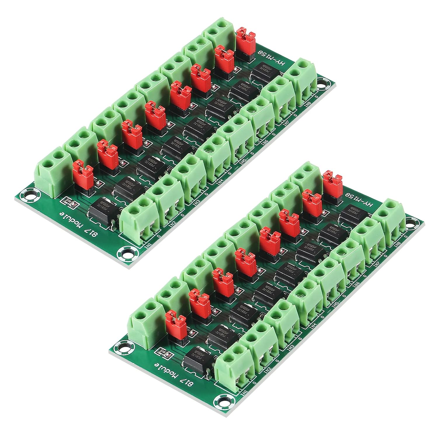 2Pcs PC817 8 Channel Optocoupler Isolation Board 3.6-30V Driver ...