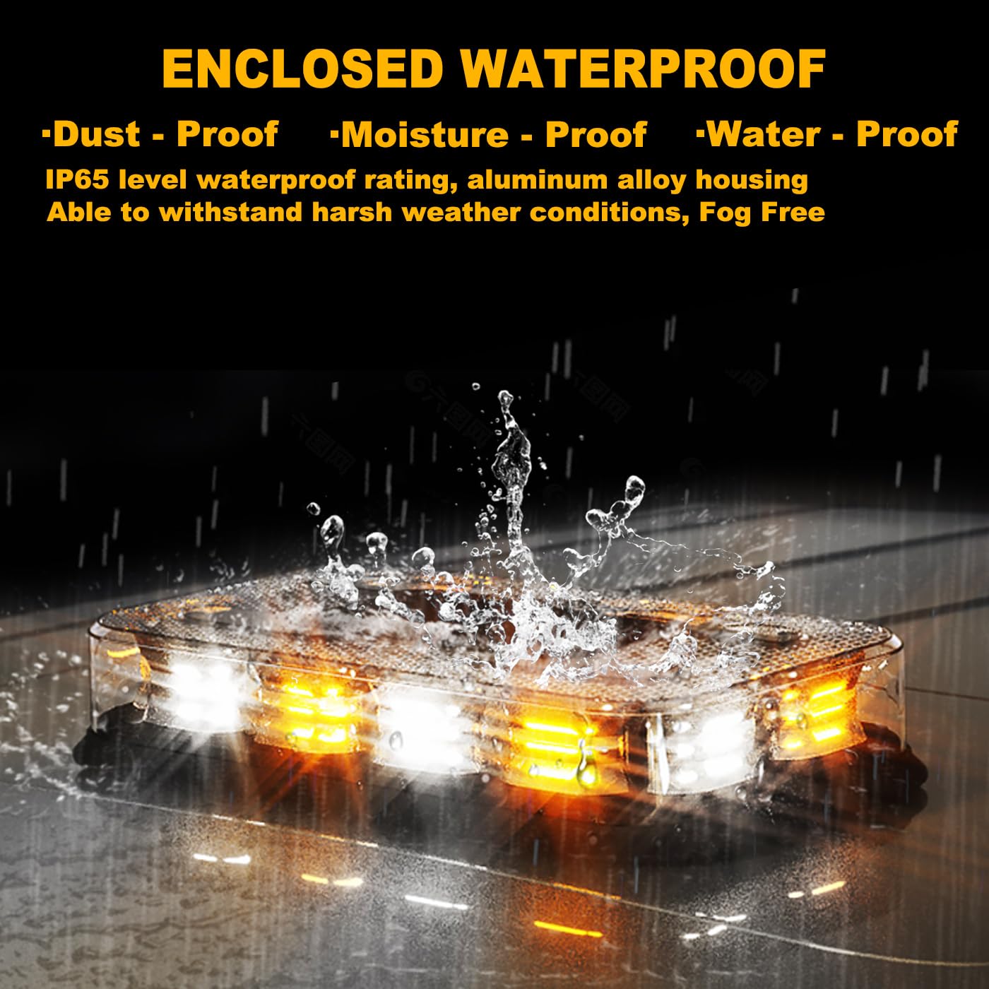 Snapklik.com : Upgrade 12" Green Rooftop Strobe Beacon Light 72 LED Magnetic Emergency Flashing ...