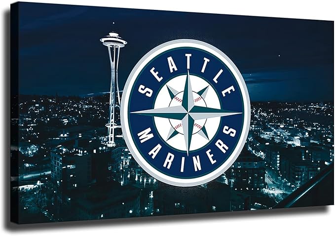 Amazon.com: Seattle Mariners Baseball Poster Sports Canvas Wall Art ...