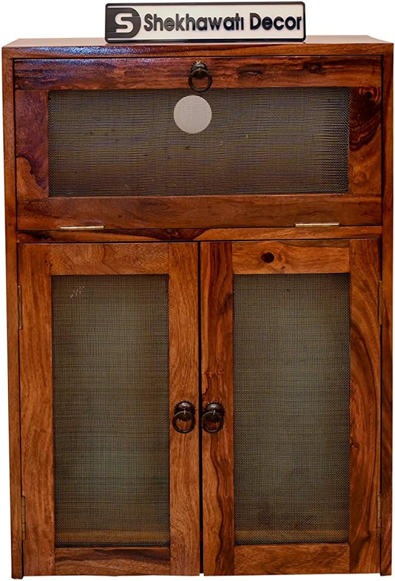 SABTA Craft Solid Sheesham Wood Inverter Battery Cabinet | Single ...