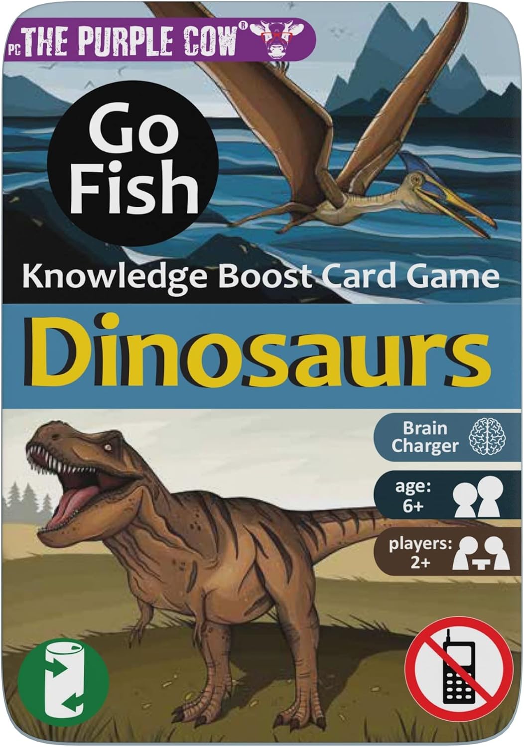 Amazon.com: The Purple Cow Go Fish! - Dinosaurs - The Classic Card Game ...