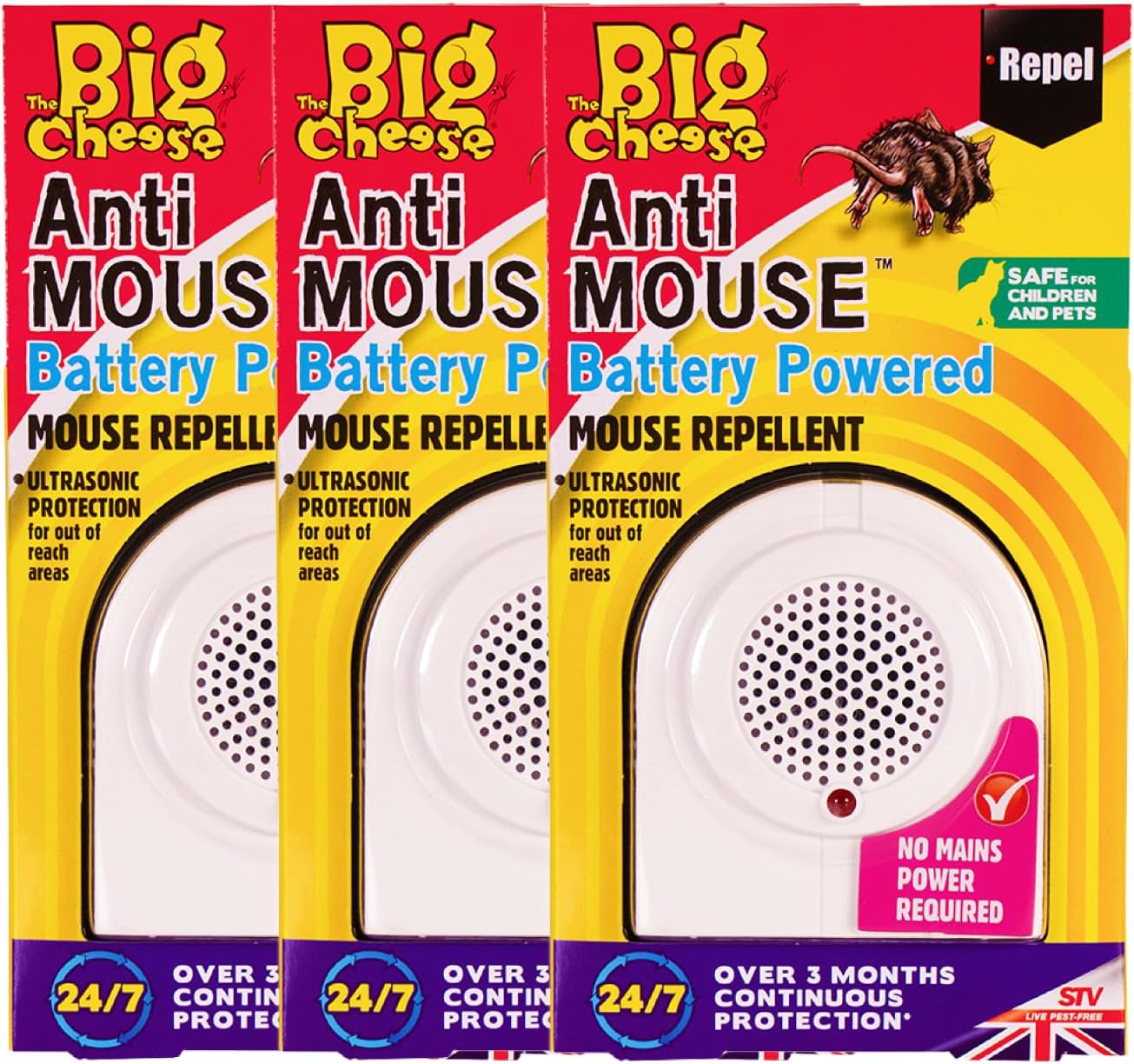 The Big Cheese Mouse Out Mini-Sonic Repellent – Ultrasonic Pest ...