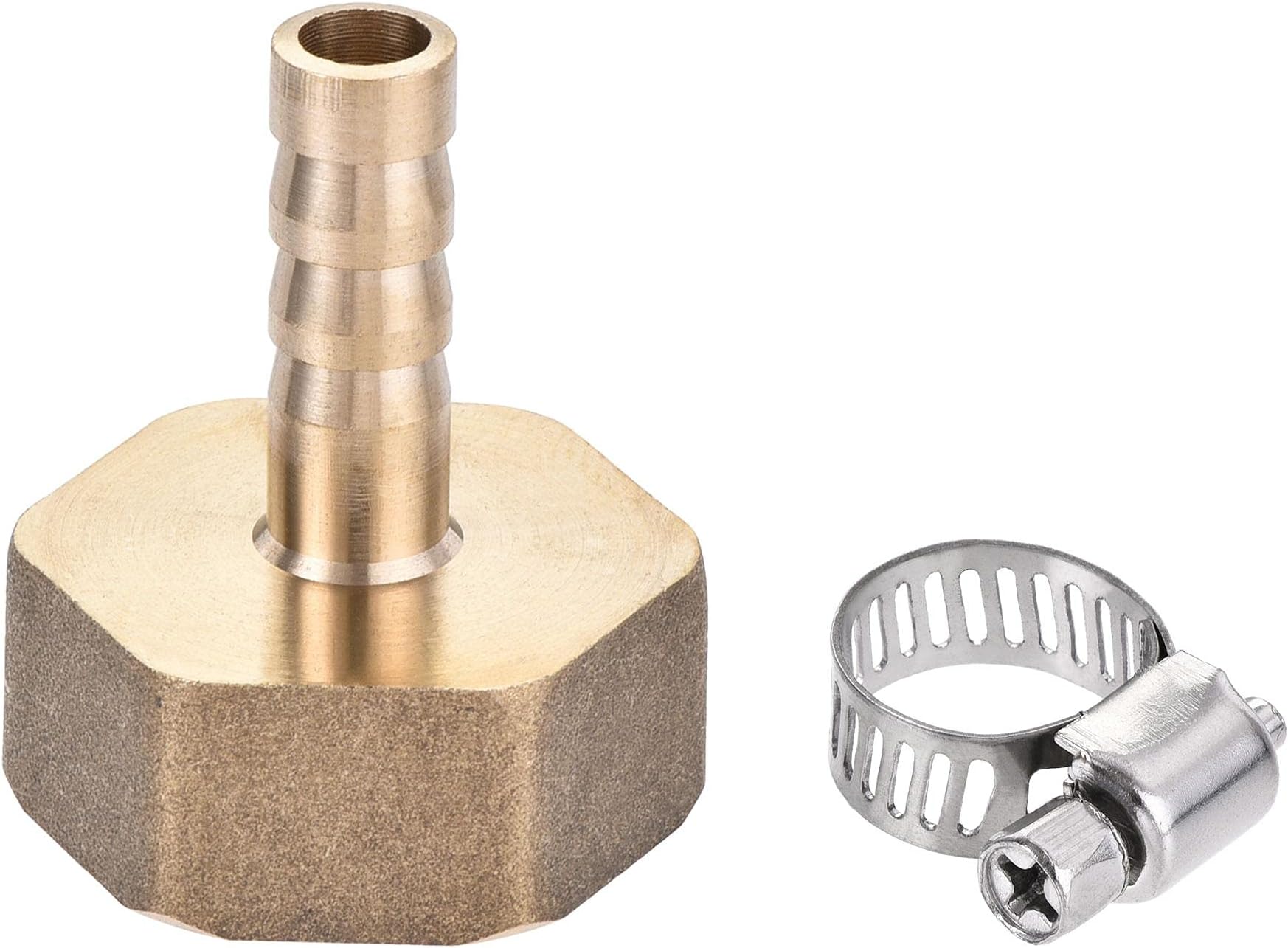 sourcing map Brass Barb Hose Fitting Connector Adapter 8mm Barb x 3 ...