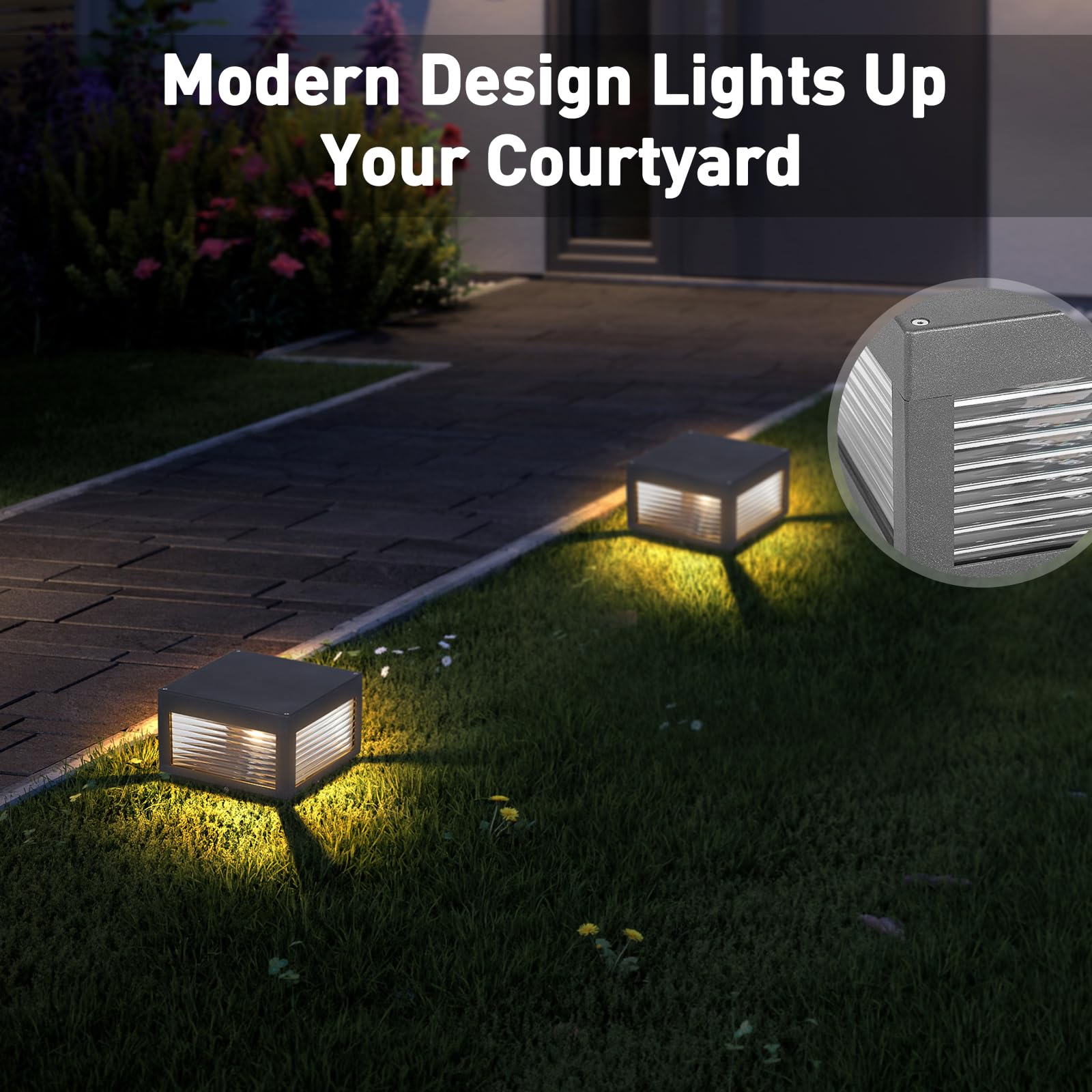 MVBT Modern Column Post Light, Upgraded Outdoor Luxury Waterproof ...