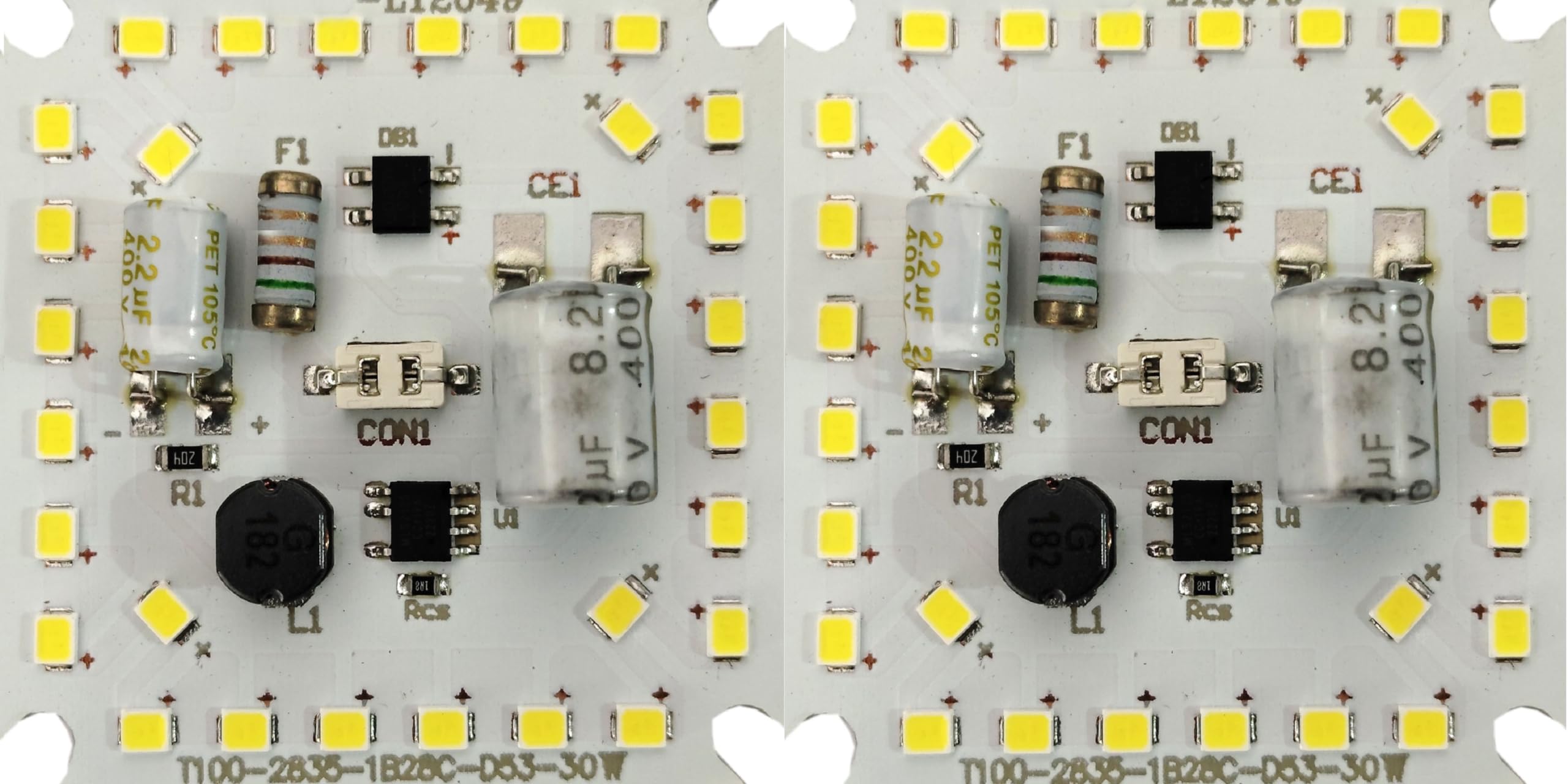Steko (2 Pieces) 30 Watt Super Bright ALPHA DOB MCPCB Direct On Board ...