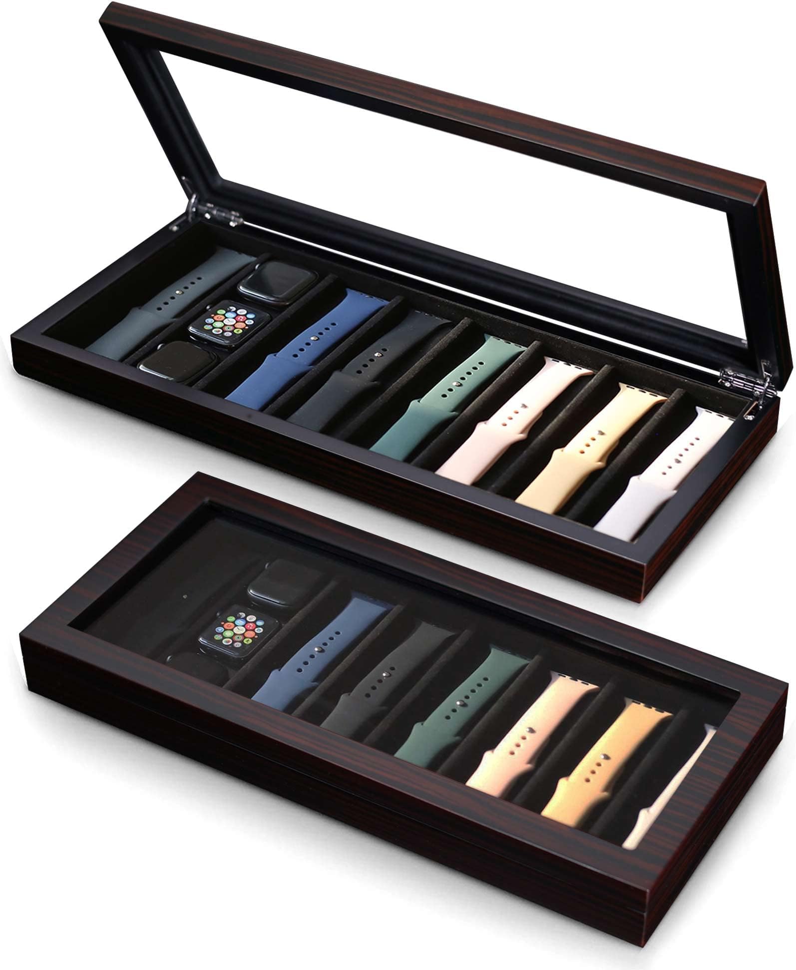 Amazon.com: Stackable Bamboo Storage Tray for Apple Watch Bands (Stores ...