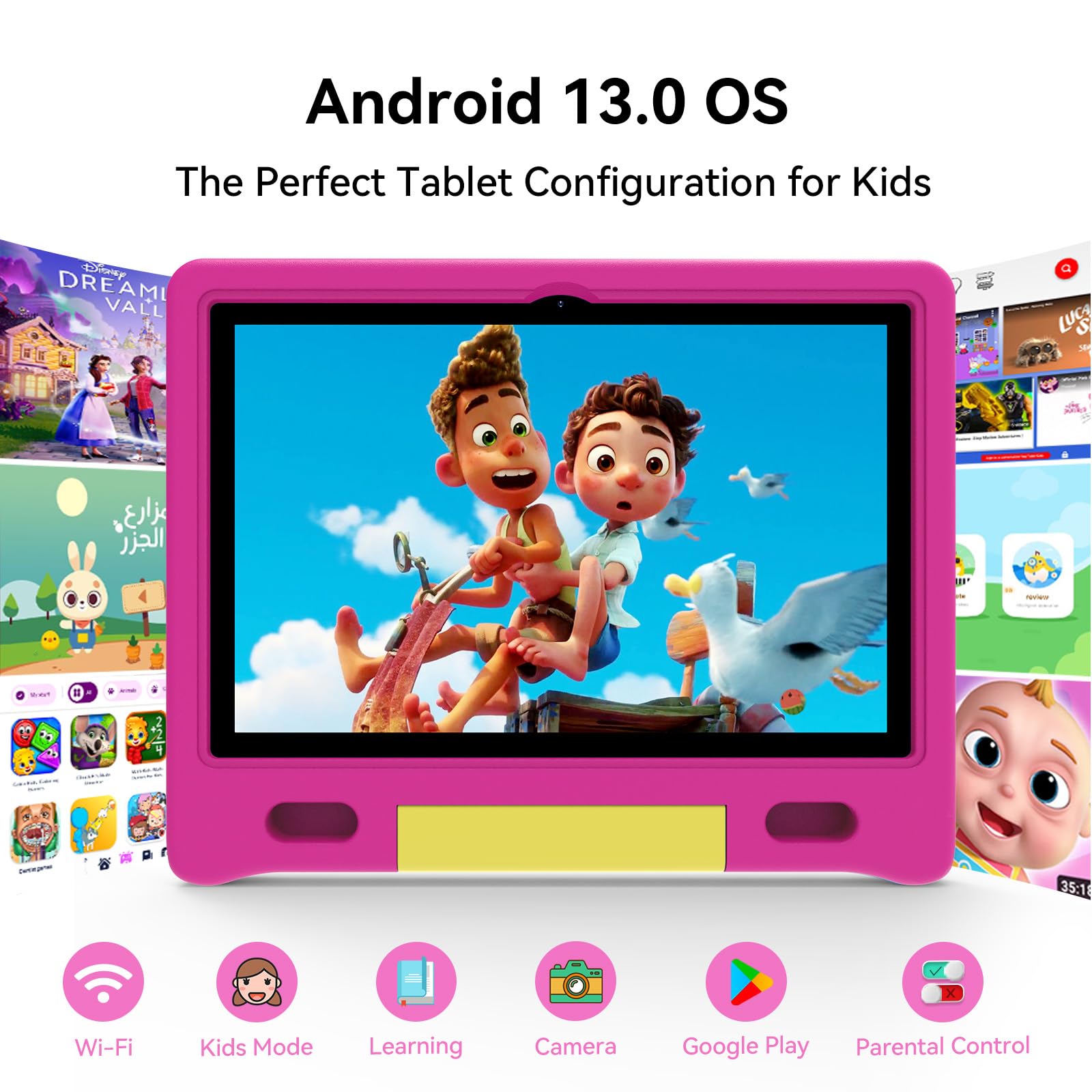 Snapklik.com : ApoloSign Kids Tablet, 10 Inch Android 13 Tablet For ...