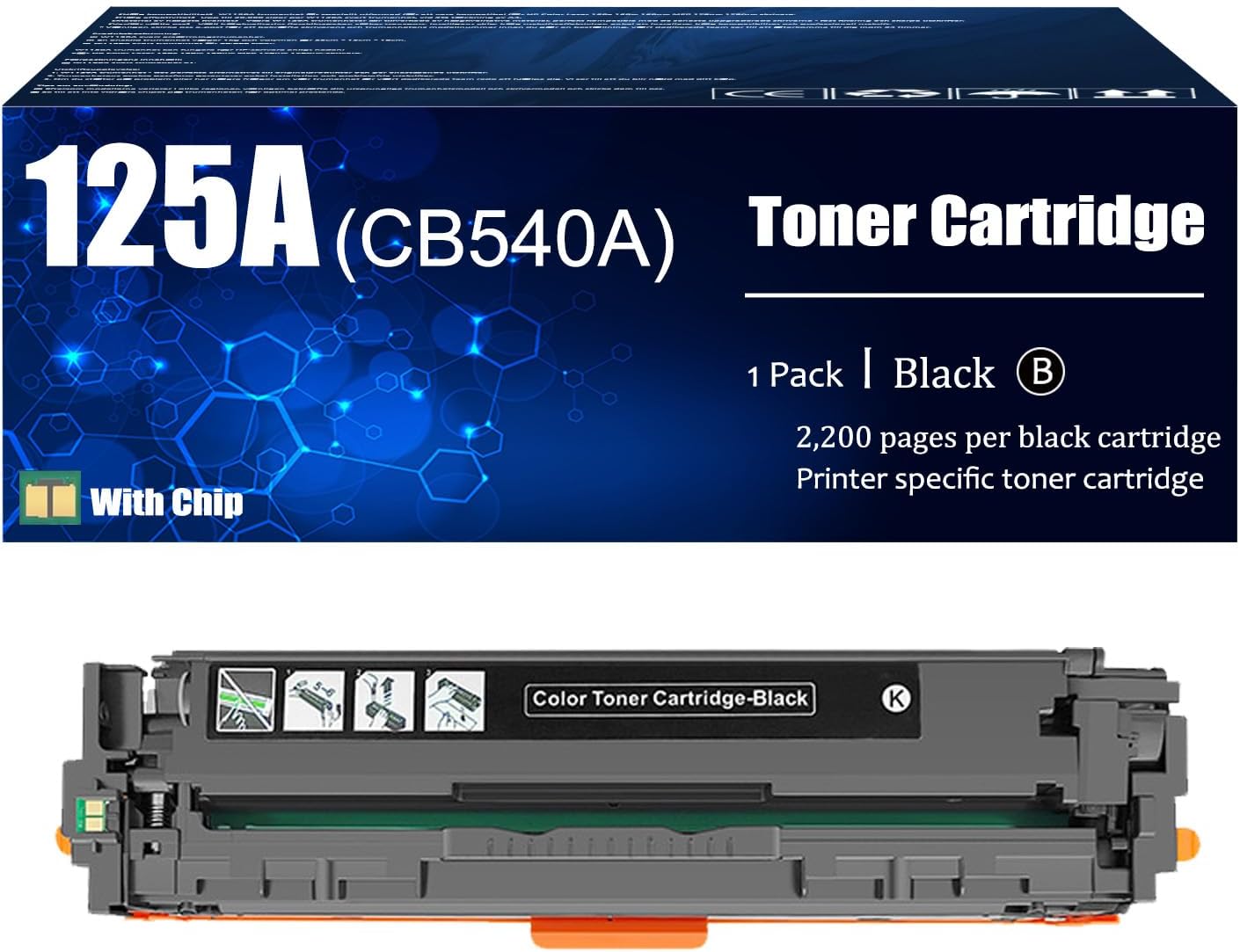 Amazon.com: Replacement 125A Toner Cartridge Compatible for HP 125A ...