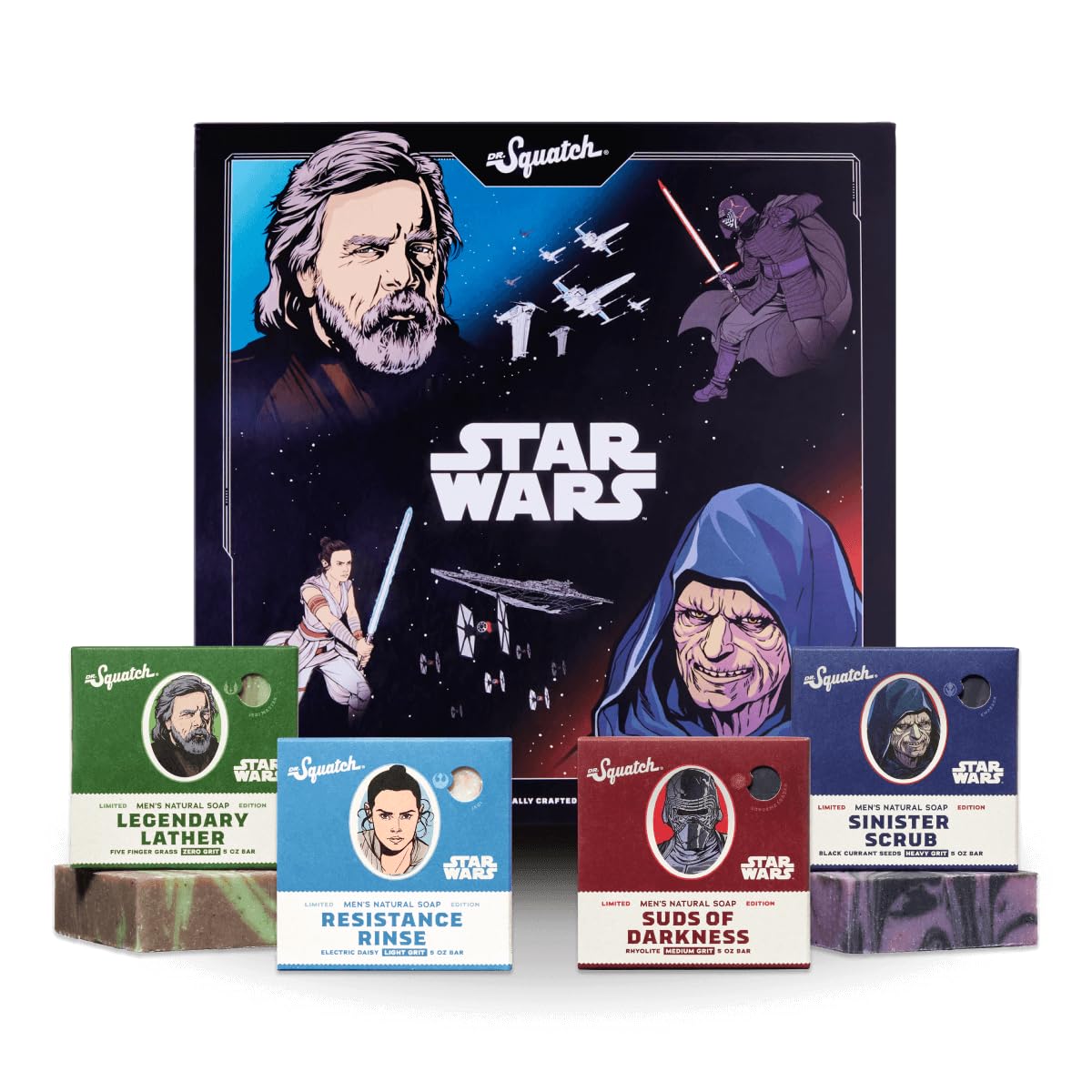 Amazon.com : Dr. Squatch Soap Star Wars Soap Episode II - 4 Bar Bundle ...