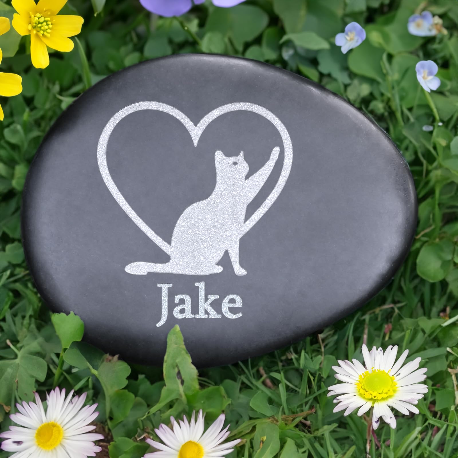 Amazon.com : Jasaino Pet Memorial Stones for Cats, Personalized Pet ...