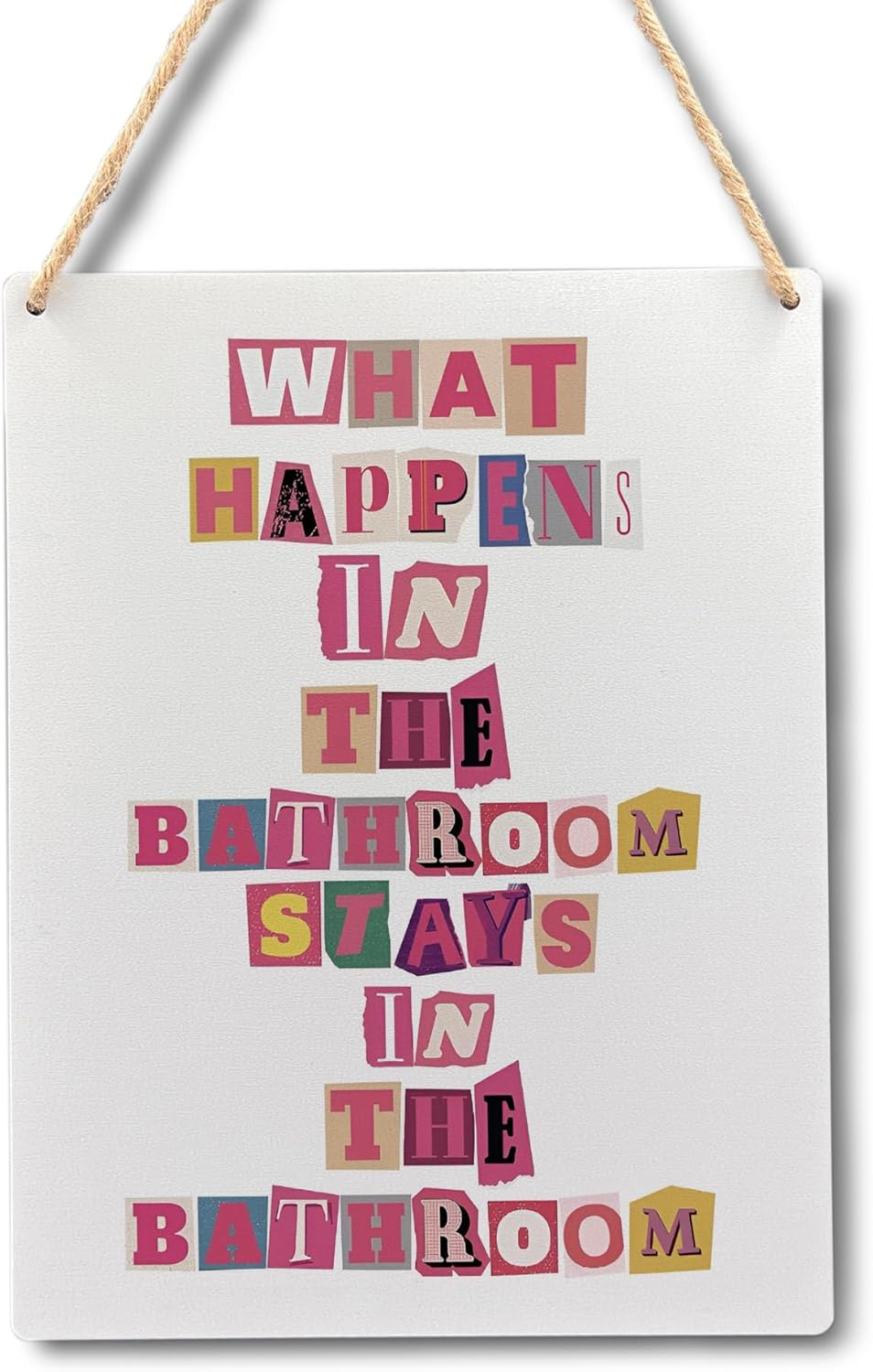 Amazon.com : Grapehiker Funny Bathroom Wall Art - Trendy Funky Preppy ...