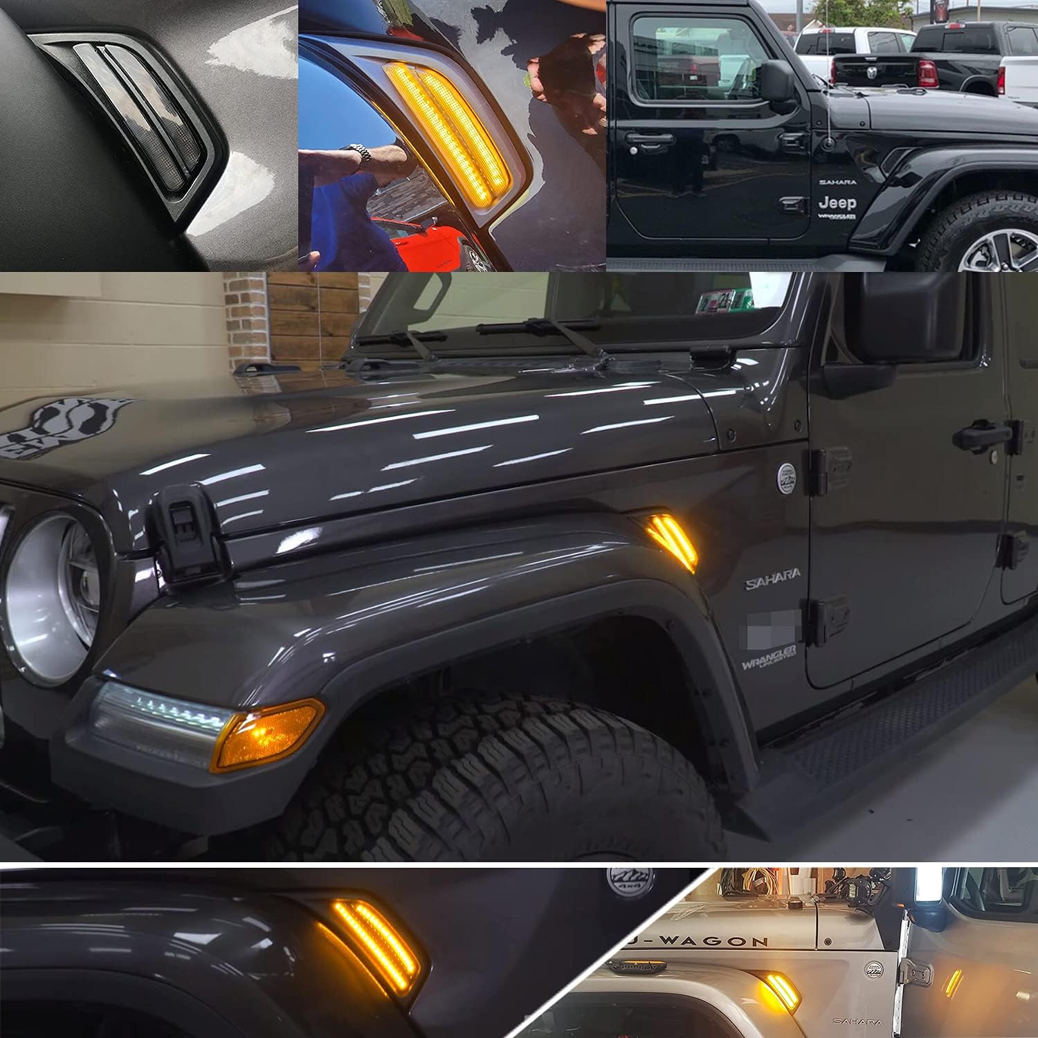 Buy Led Front Fender Side Marker Lights Replacement for 2018 2019 2020 ...