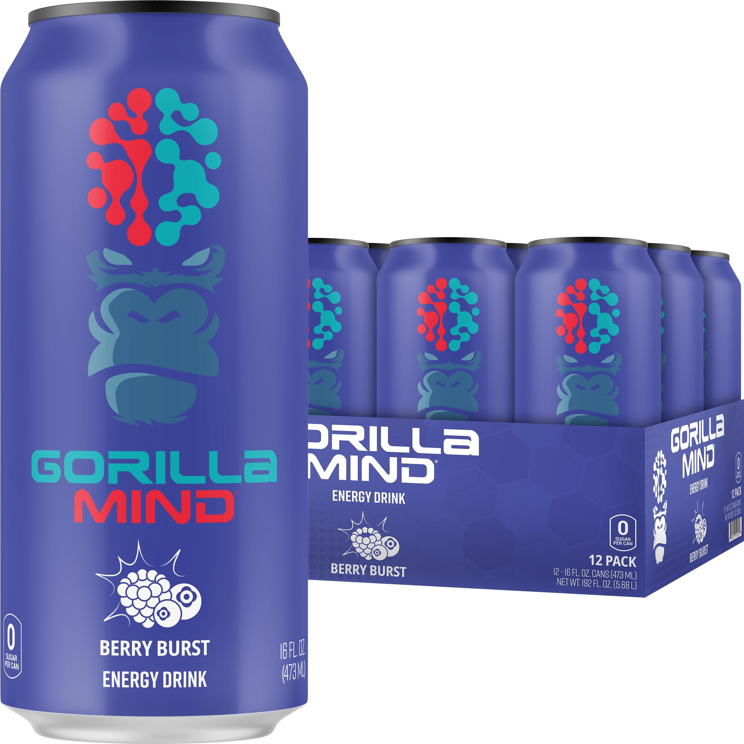 Amazon.com : Gorilla Mind Energy Drink | Unmatched Energy · Amplified ...
