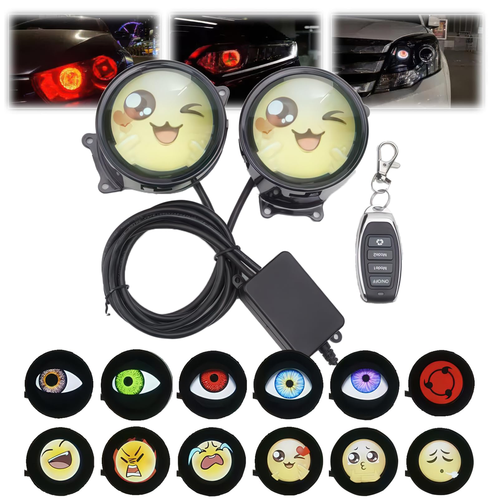 Amazon.com: Devil Eyes Light for Cars – LED Dynamic Demon Eye ...