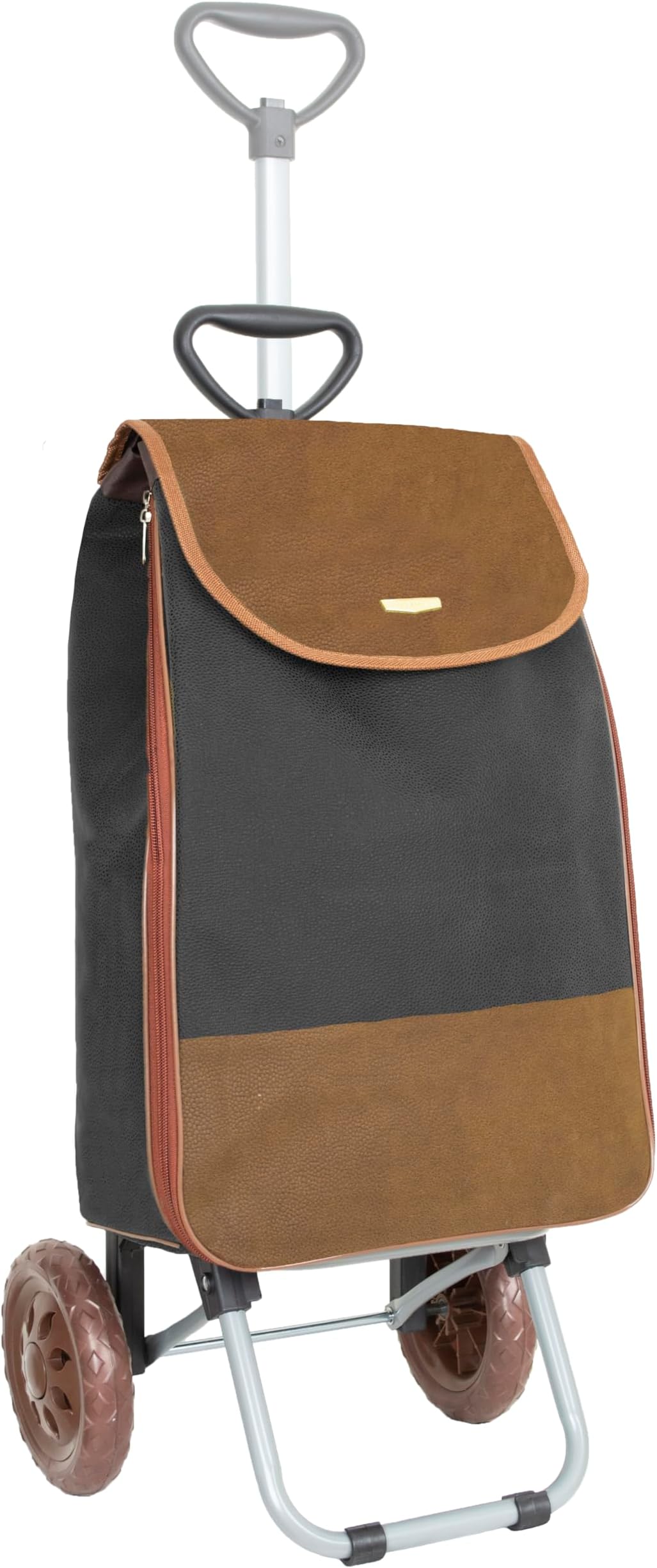 Shopping Trolley with Storage Bag and Handle - Collapsible Trolley with ...