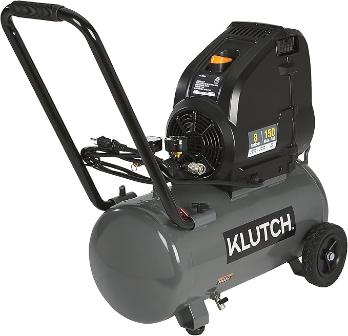Amazon.com: Klutch 8-Gal. Hot Dog Air Compressor, 2 HP Motor, 120 Volts ...