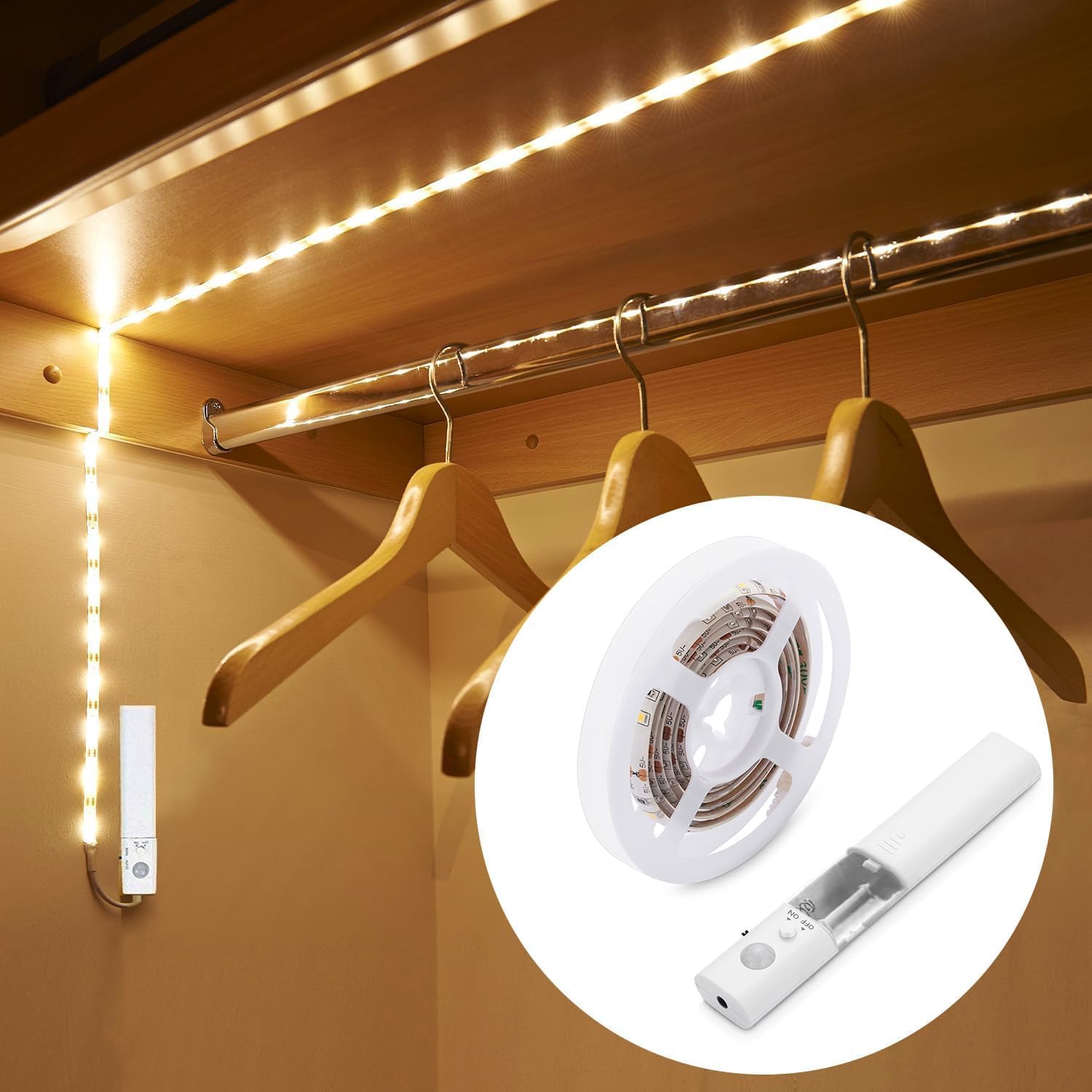 2 Kit Striscia Led a Batteria, 6V 2,4W 30 SMD Lunga 1 Metro, IP 65 Con ...