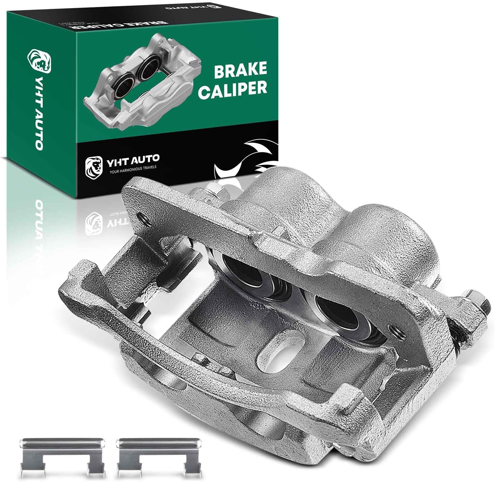 Amazon.com: 2x Front Dual Piston Brake Disc Caliper Assembly with Phenolic Fits 2008-2020 ...