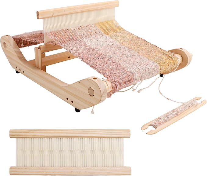 Amazon.com: PURCOULEUR 12 Inches Rigid Heddle Loom, Wooden Weaving Loom ...