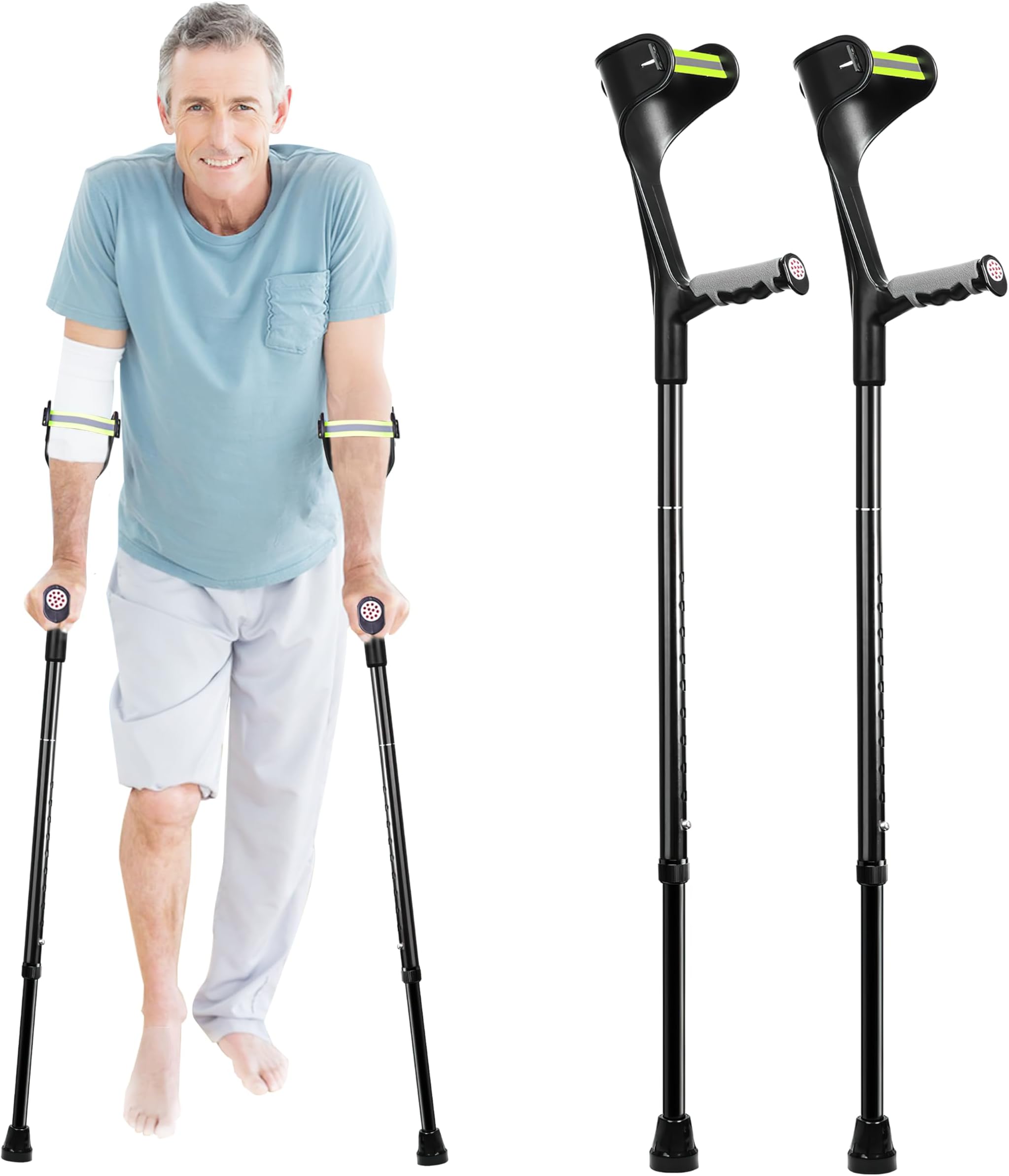 Amazon.com: ENLUNTRA Forearm Crutches for Adults(1 Pair),Adjustable Arm ...