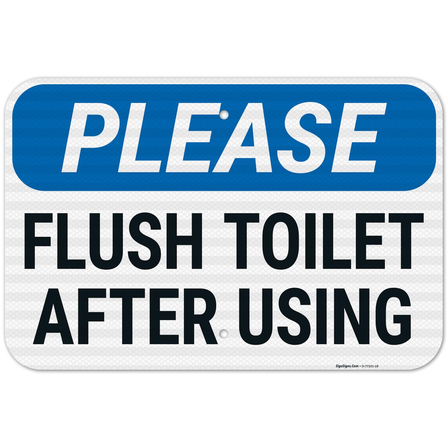 Please Flush Urinal Sign
