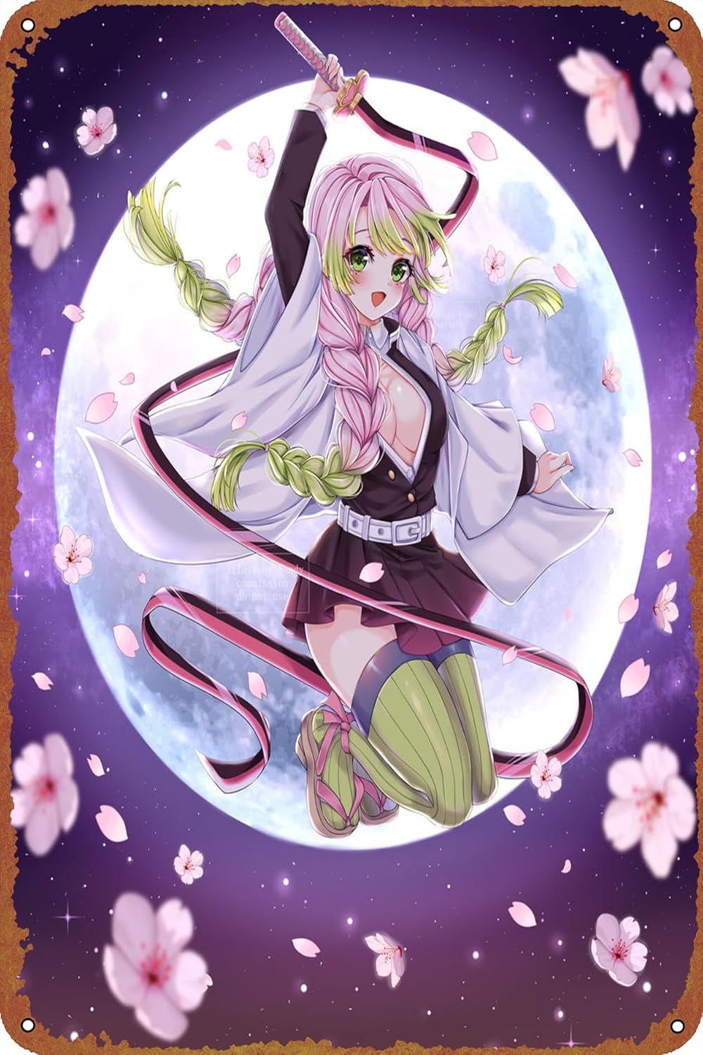 Amazon.com : Mitsuri Kanroji poster Poster Vintage Tin Sign for Bar ...