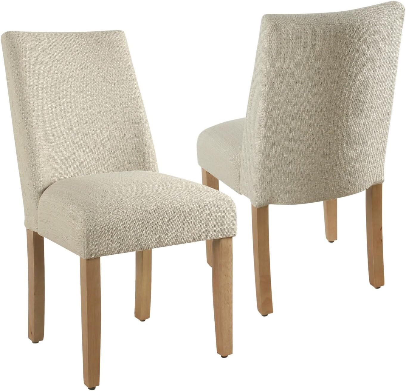 Amazon.com - Fabric Upholstered Wooden Dining Chair, Angled Curved ...