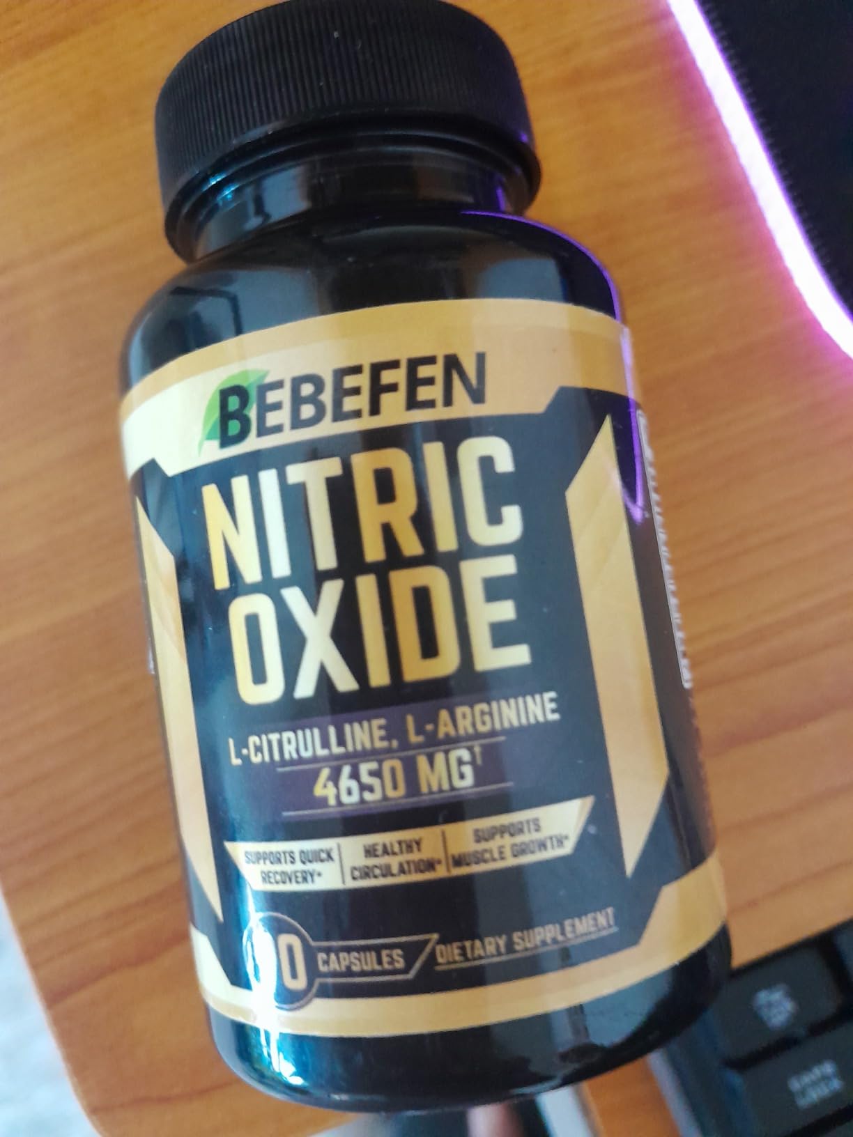 Nitric Oxide Supplements 4650mg - High Formula with L-Arginine, L ...
