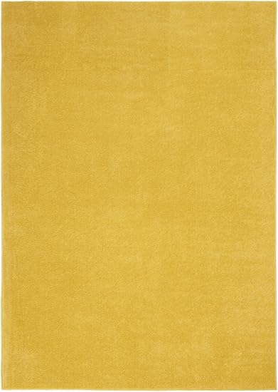 Amazon.com: Nourison Essentials Indoor/Outdoor Yellow 5' x 7' Area Rug ...